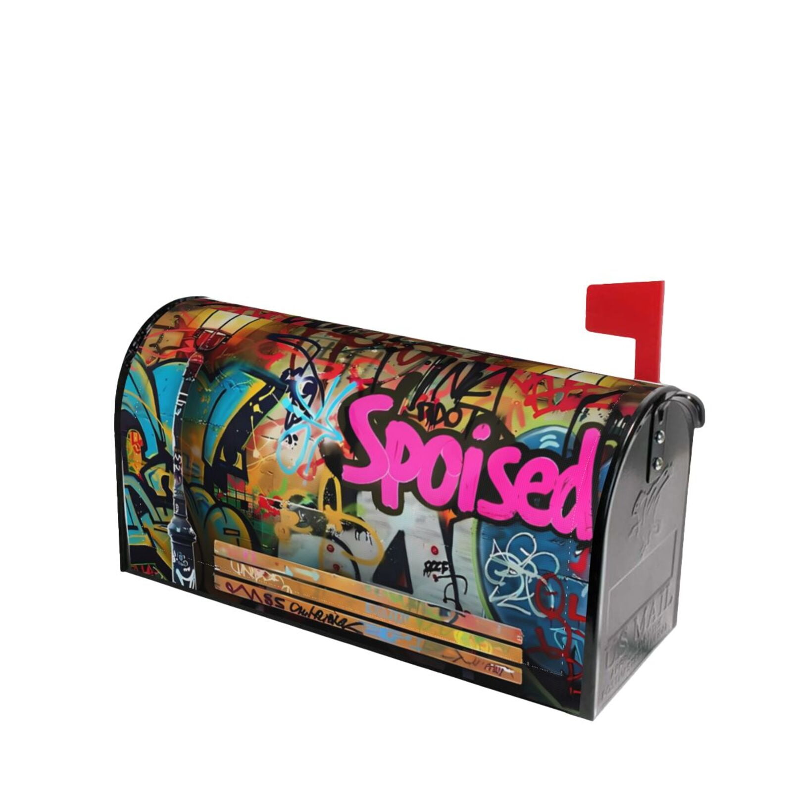 Fotbe Graffiti Lamp Urban Scene Mailbox Covers Post Letter Box Cover ...