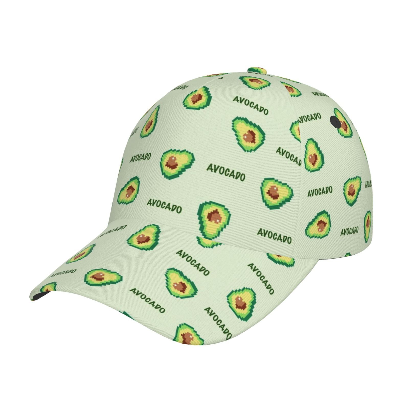 Fotbe Green Avocado Baseball Cap, Green Avocado Print Dad Hat,Outdoor ...