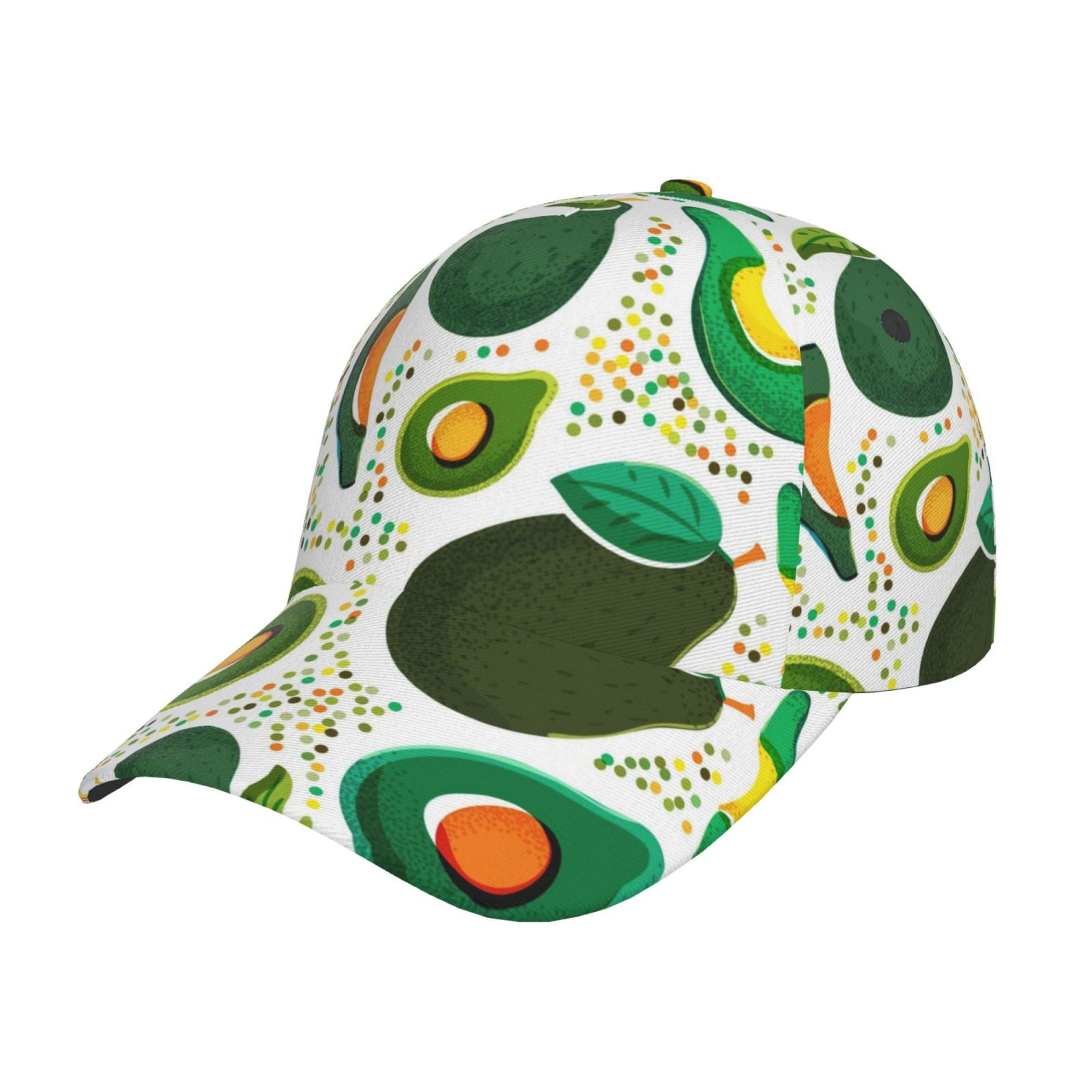 Fotbe Green Avocado Baseball Cap, Green Avocado Print Dad Hat,Outdoor ...