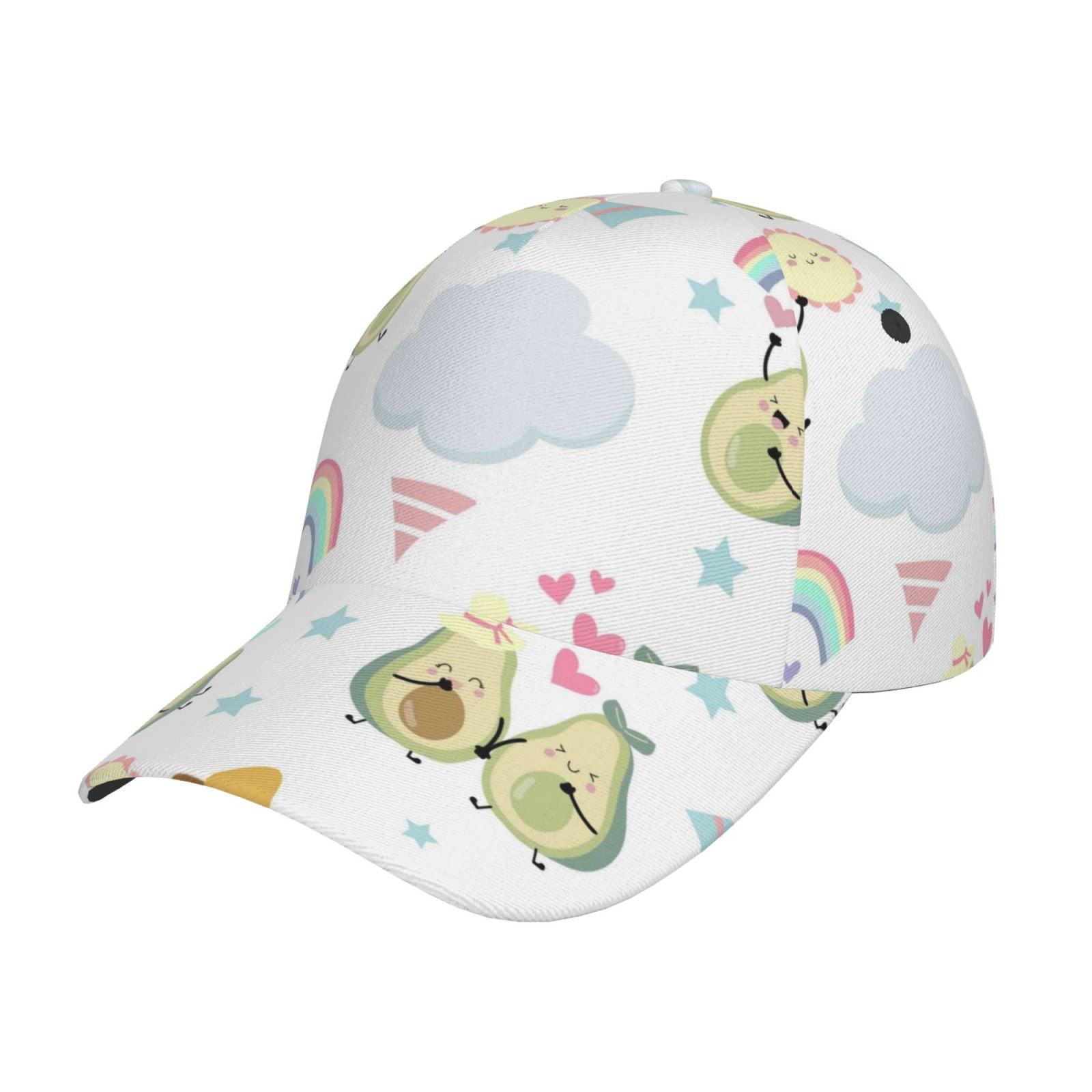 Fotbe Green Blue Avocado Baseball Cap, Green Blue Avocado Print Dad Hat ...