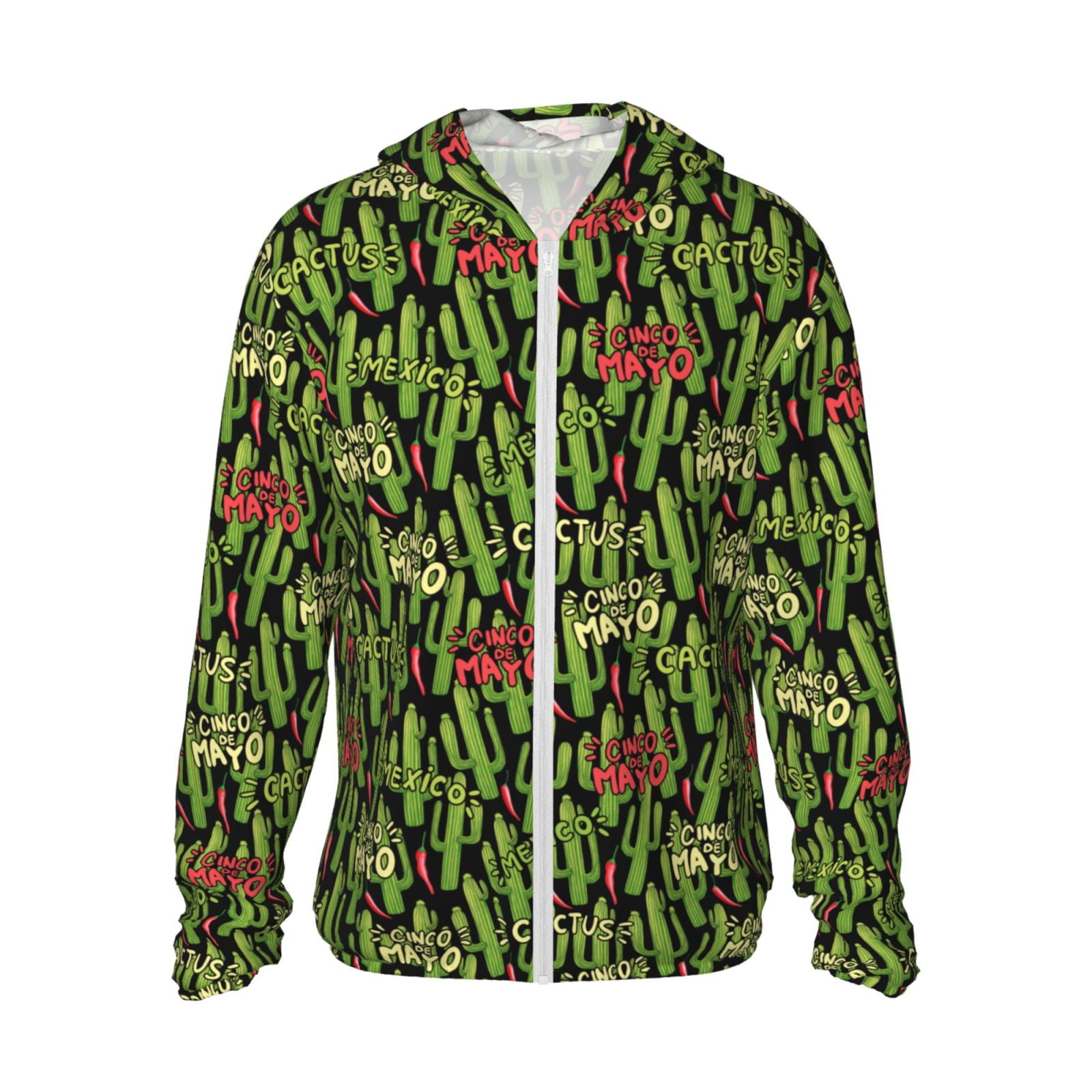 Fotbe Green Cacti And Red Chili Men's Women's UPF 50+ Sun Protection ...