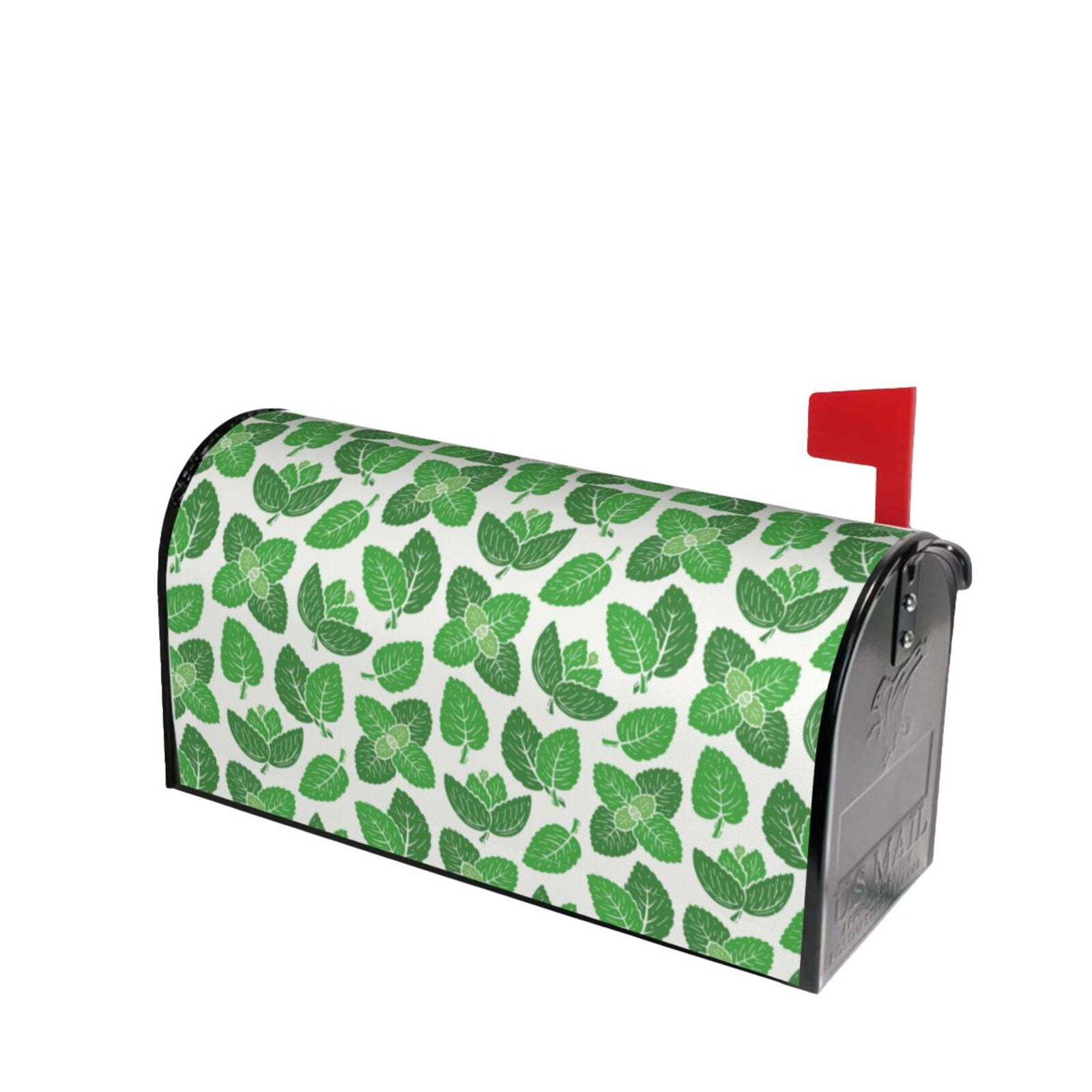 Fotbe Green Leaves Mailbox Covers Post Letter Box Cover Garden Decor ...