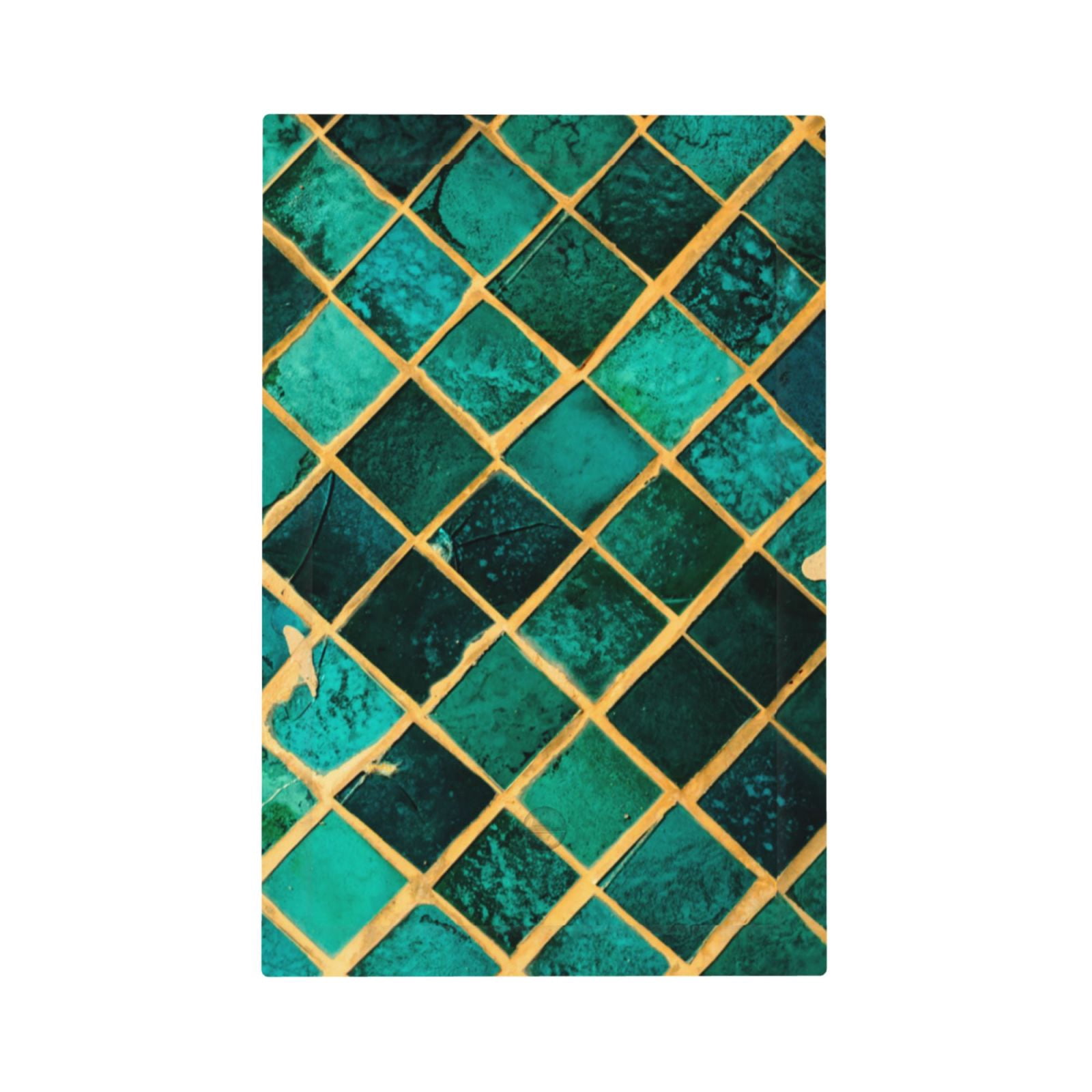 Fotbe Green Mosaic Glass Print Duplex Receptacle Wall Plate, 1-Gang 5.0 ...