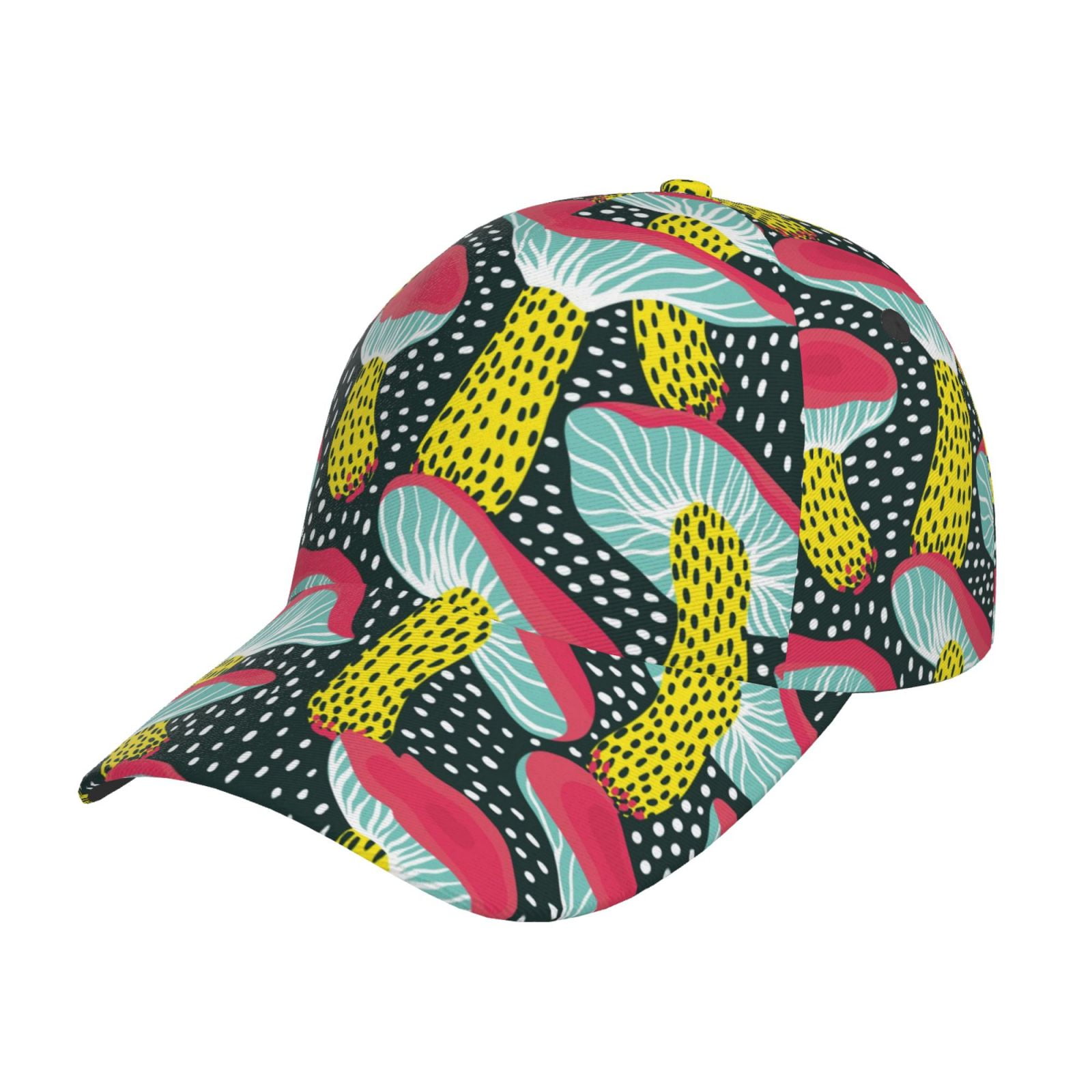 Fotbe Green Mushroom Baseball Cap, Green Mushroom Print Dad Hat,Outdoor ...