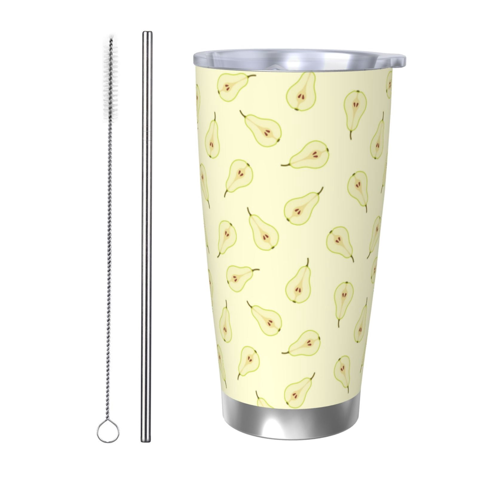 Fotbe Green Pears Pattern 20 oz Tumbler Stainless Steel Vacuum ...