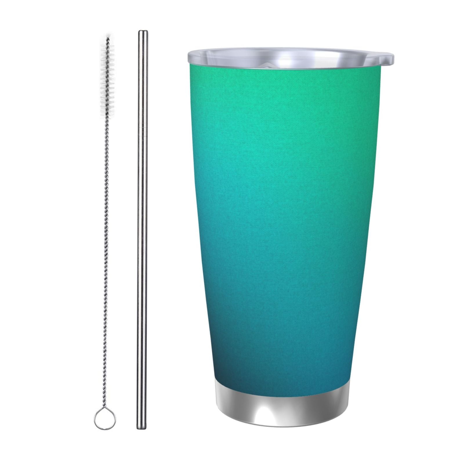 Fotbe Green Turquoise Teal Pattern 20 oz Tumbler Stainless Steel Vacuum ...