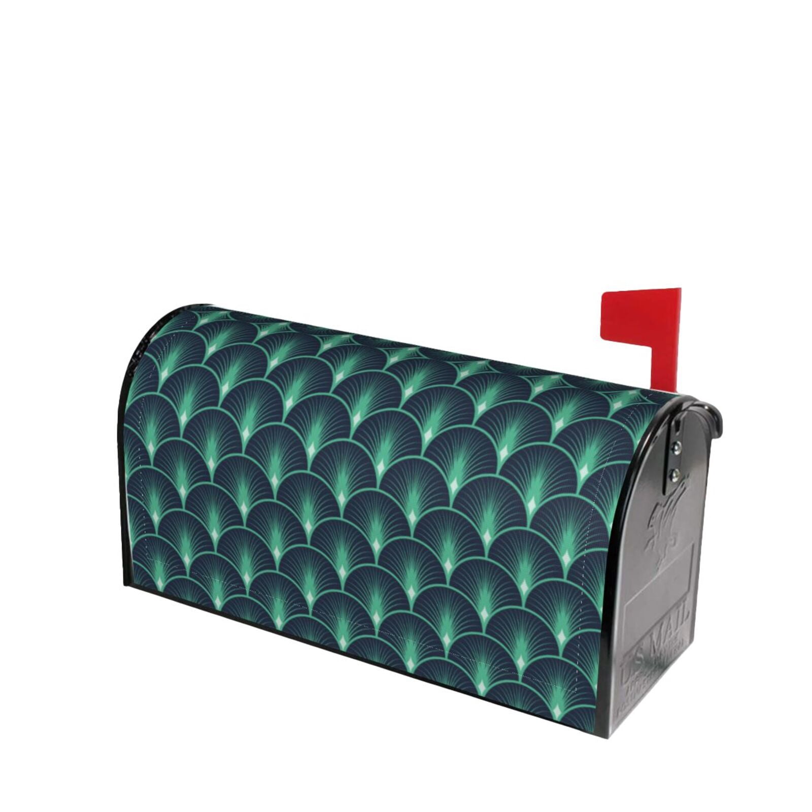 Fotbe Green Vintage Peacock Mailbox Covers Post Letter Box Cover Garden ...
