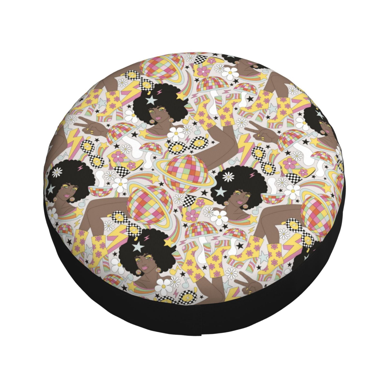 Fotbe Groovy Disco Spare Tire Cover Thickening Universal Fit for Jeep ...