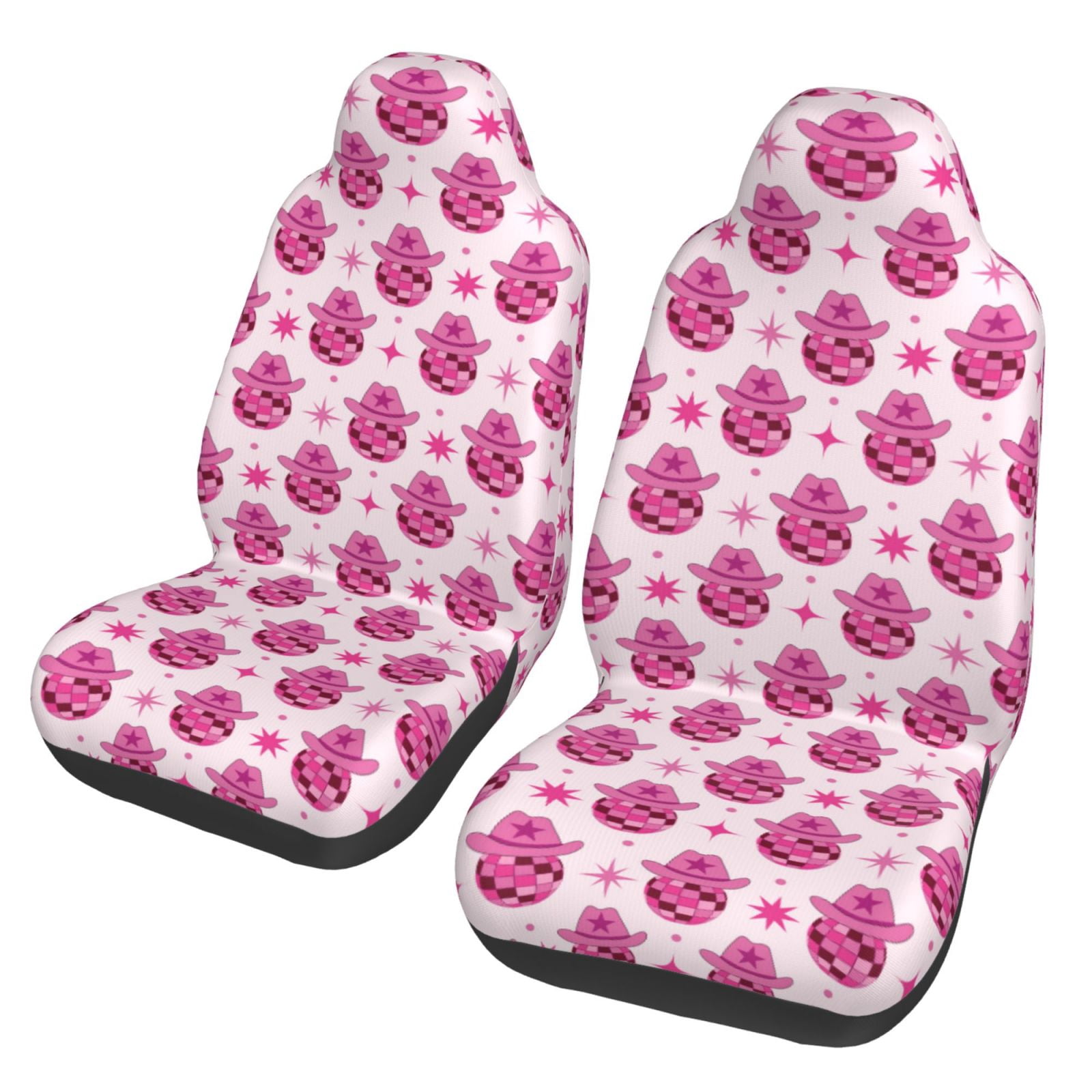 Fotbe Groovy Pink Disco Balls Pattern Automotive Seat Covers for Cars ...