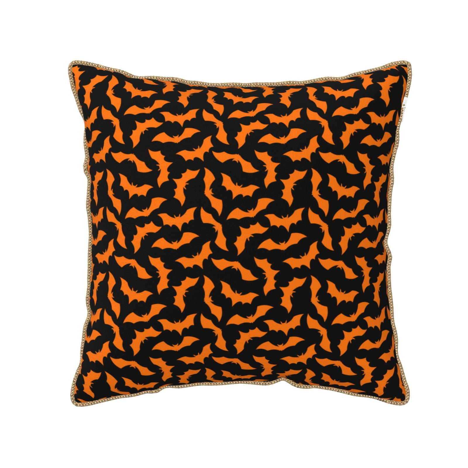 Fotbe Halloween Bat Pattern Velvet Decorative Throw Pillow Covers with ...