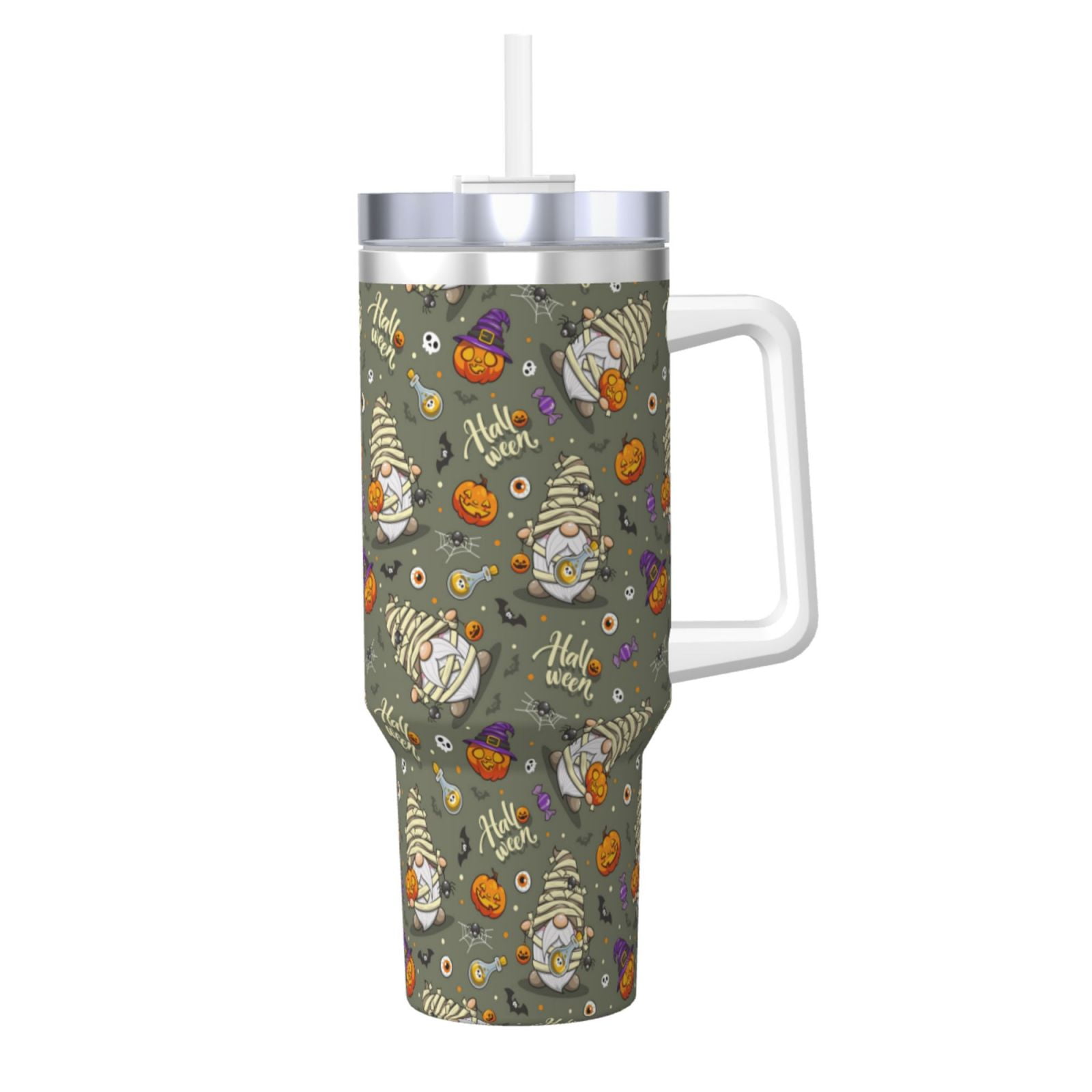 Fotbe Halloween Mummy Gnome Pattern 40oz Ice Bully With Handle And ...