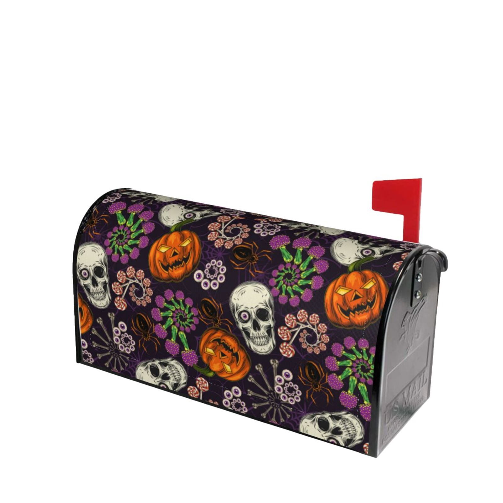 Fotbe Halloween With Skull Mailbox Covers Post Letter Box Cover Garden ...
