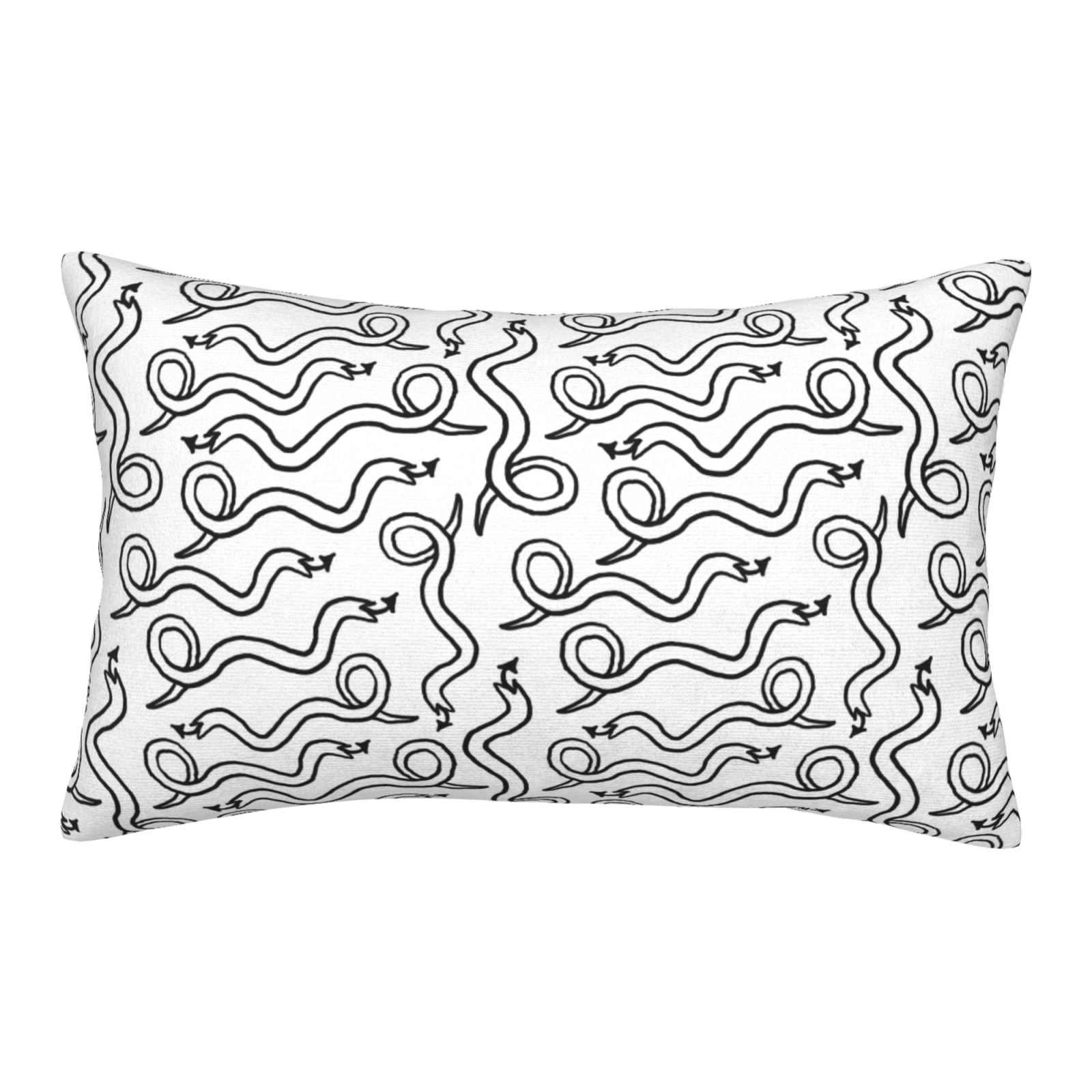 Fotbe Hand Drawn Snake Pillow Cases - Envelope Closure - Luxury, Extra ...