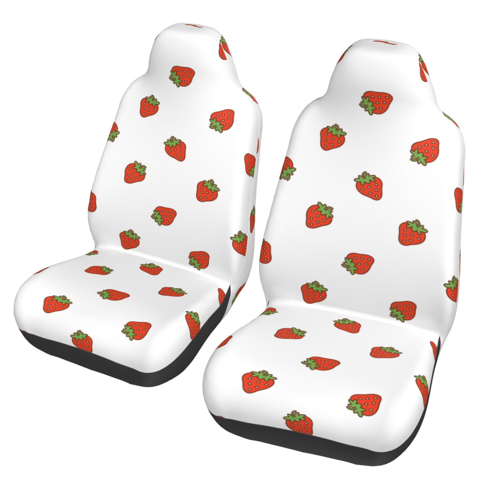 Fotbe Hand Drawn Strawberry Pattern Automotive Seat Covers for Cars ...