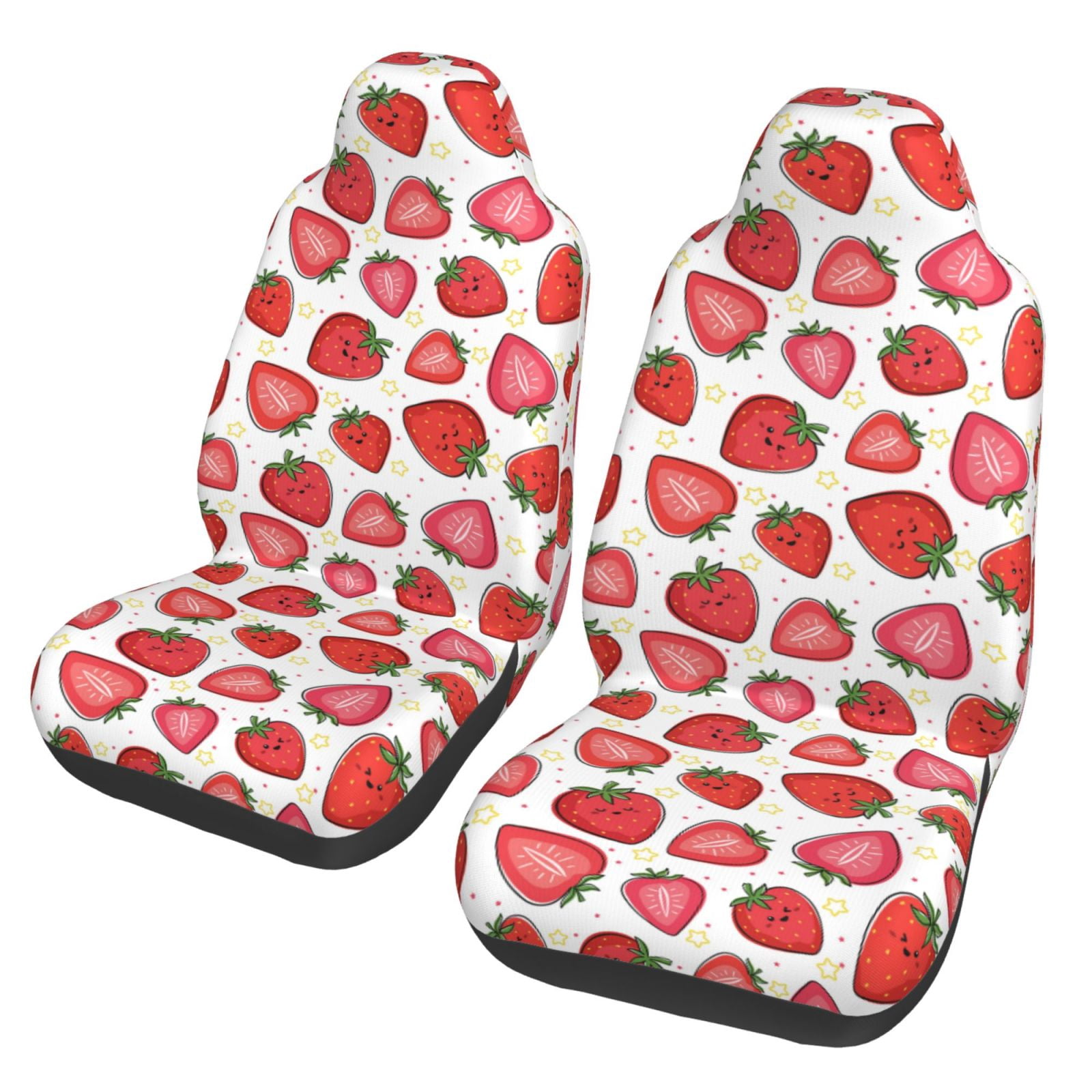 Fotbe Hand Drawn Strawberry Pattern Automotive Seat Covers for Cars ...