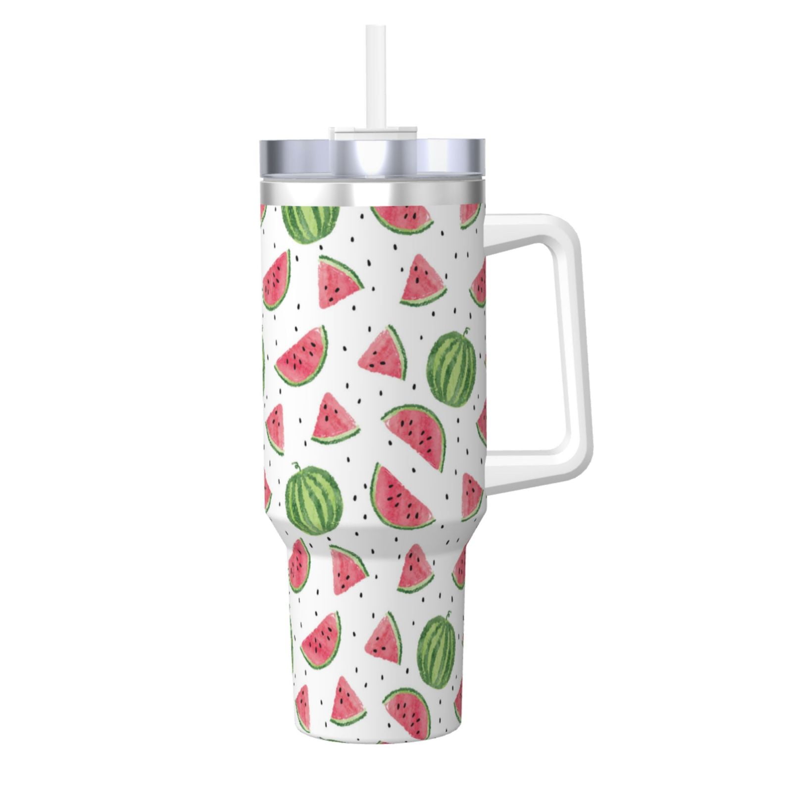 Fotbe Hand Drawn Watermelon Pattern 40oz Ice Bully With Handle And ...