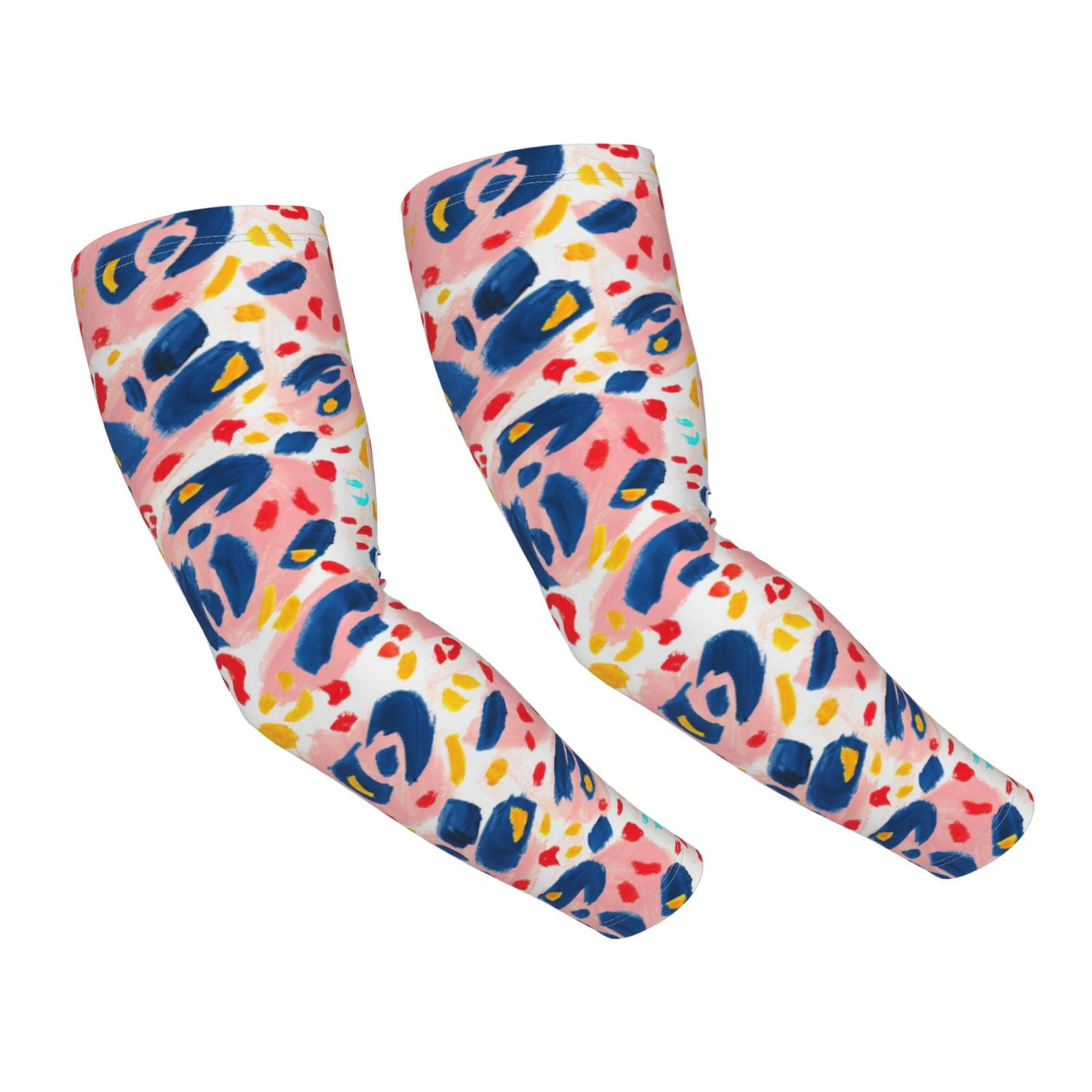 Fotbe Hand Painted Abstract Leopard Print UV Sun Protection Arm Sleeves ...