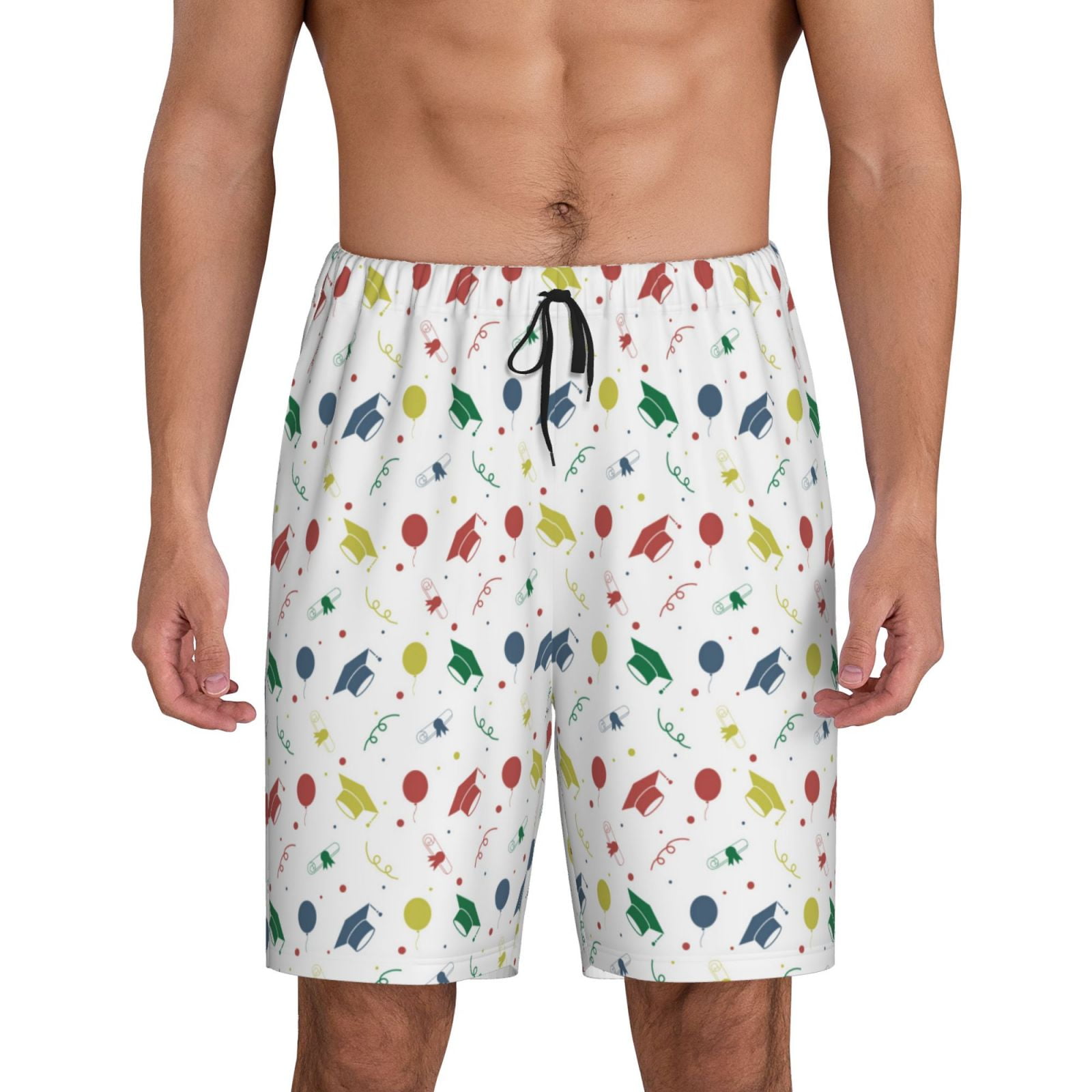 Fotbe Happy Graduation Pajama Shorts for Men, Men's Pajama Bottoms ...