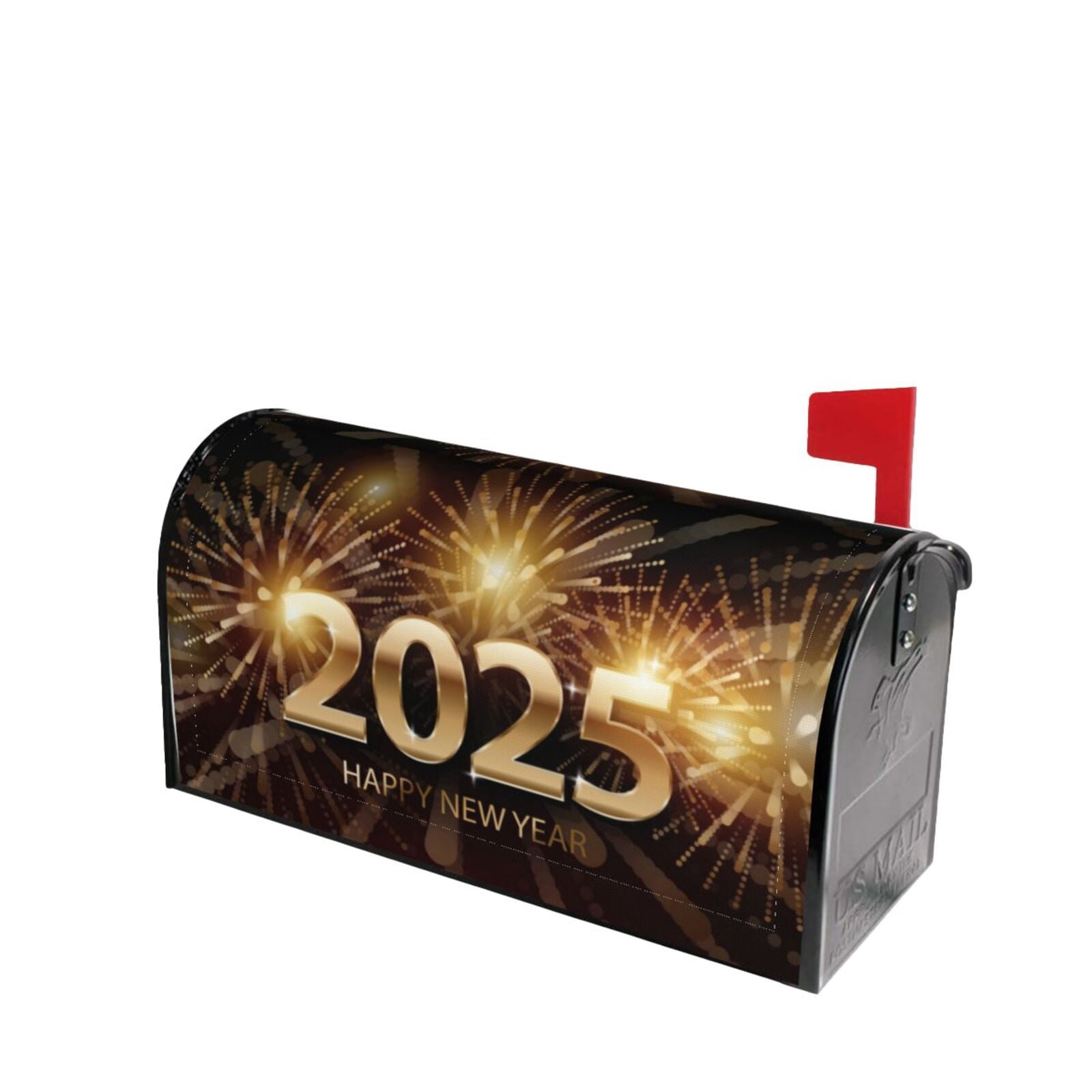 Fotbe Happy New Year 2025 B Mailbox Covers Post Letter Box Cover Garden ...