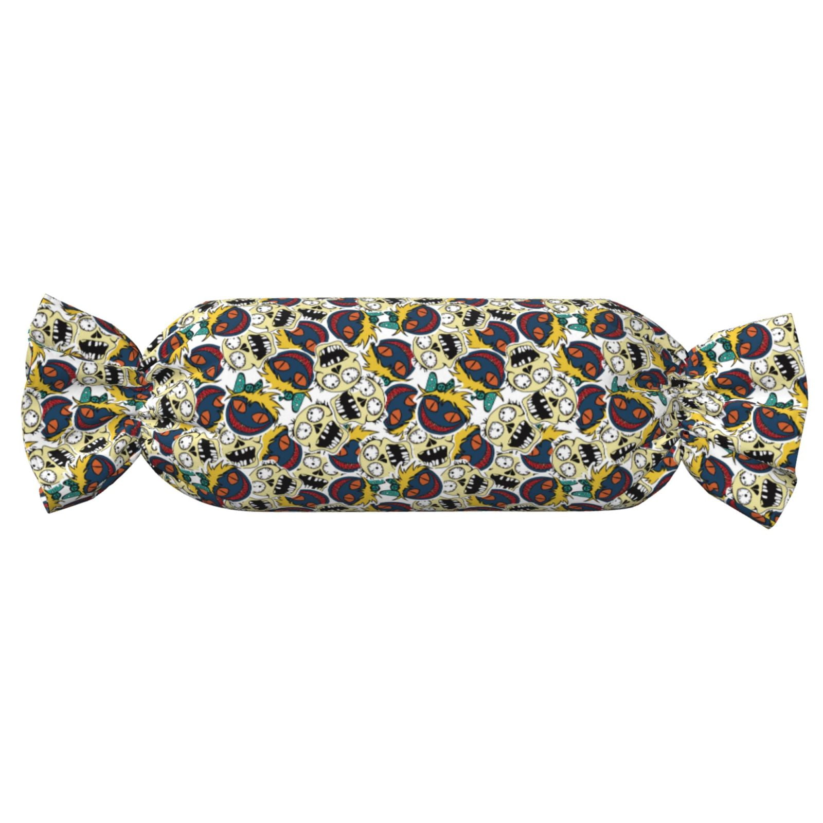 Fotbe Happy Skeleton Pattern Cervical Neck Pillow, Candy Pillow, Roll ...