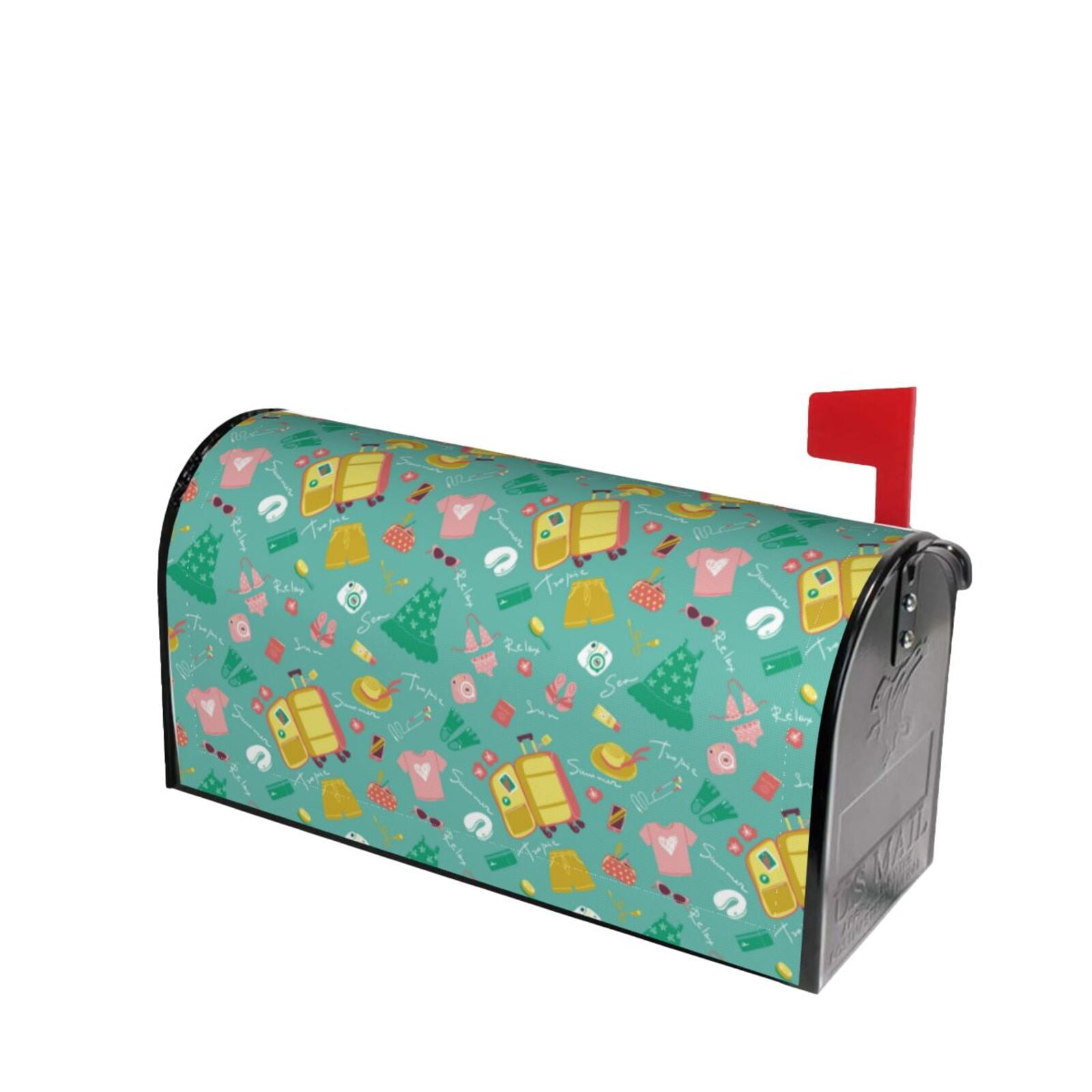 Fotbe Happy Summer Mailbox Covers Post Letter Box Cover Garden Decor ...