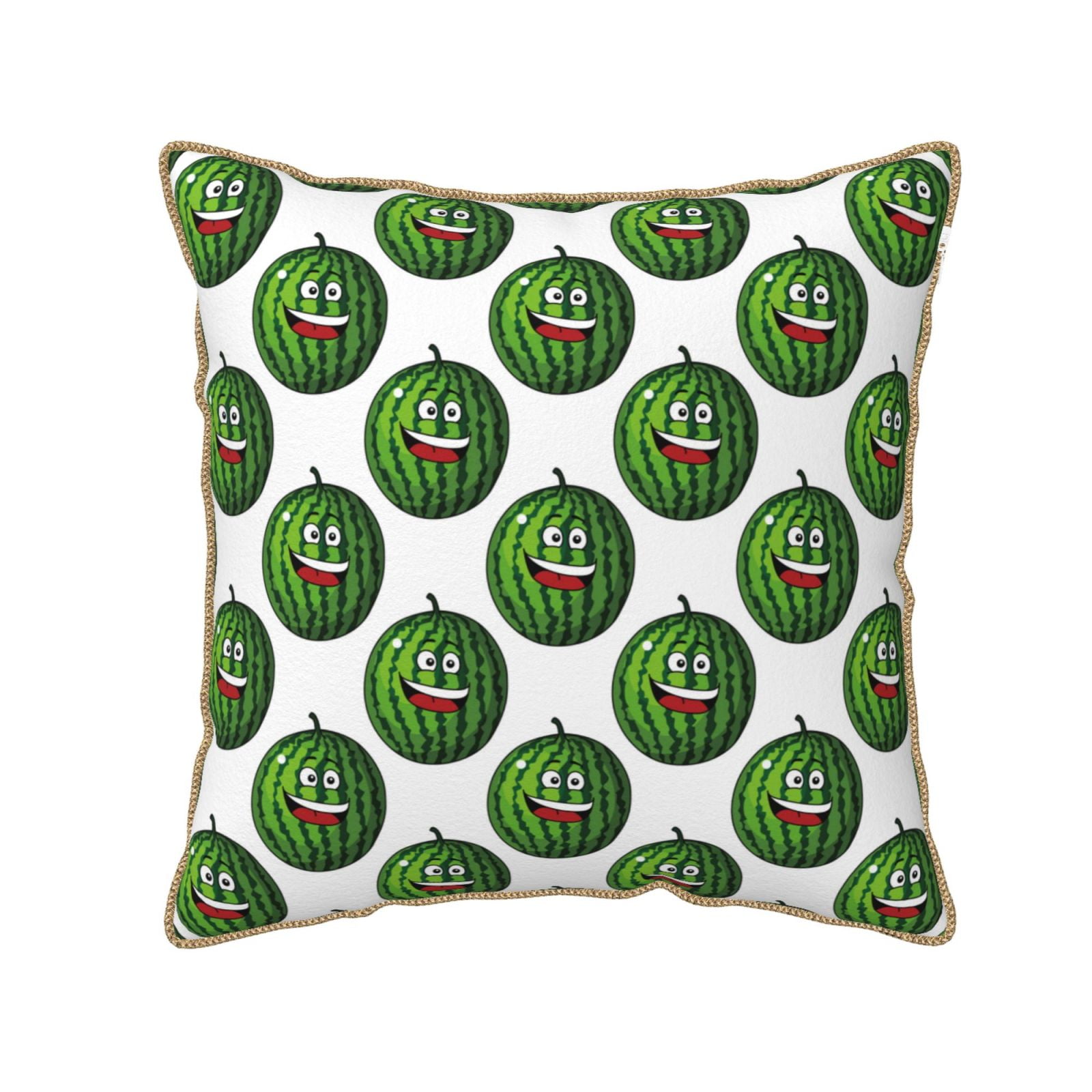Fotbe Happy Watermelon Pattern Velvet Decorative Throw Pillow Covers ...