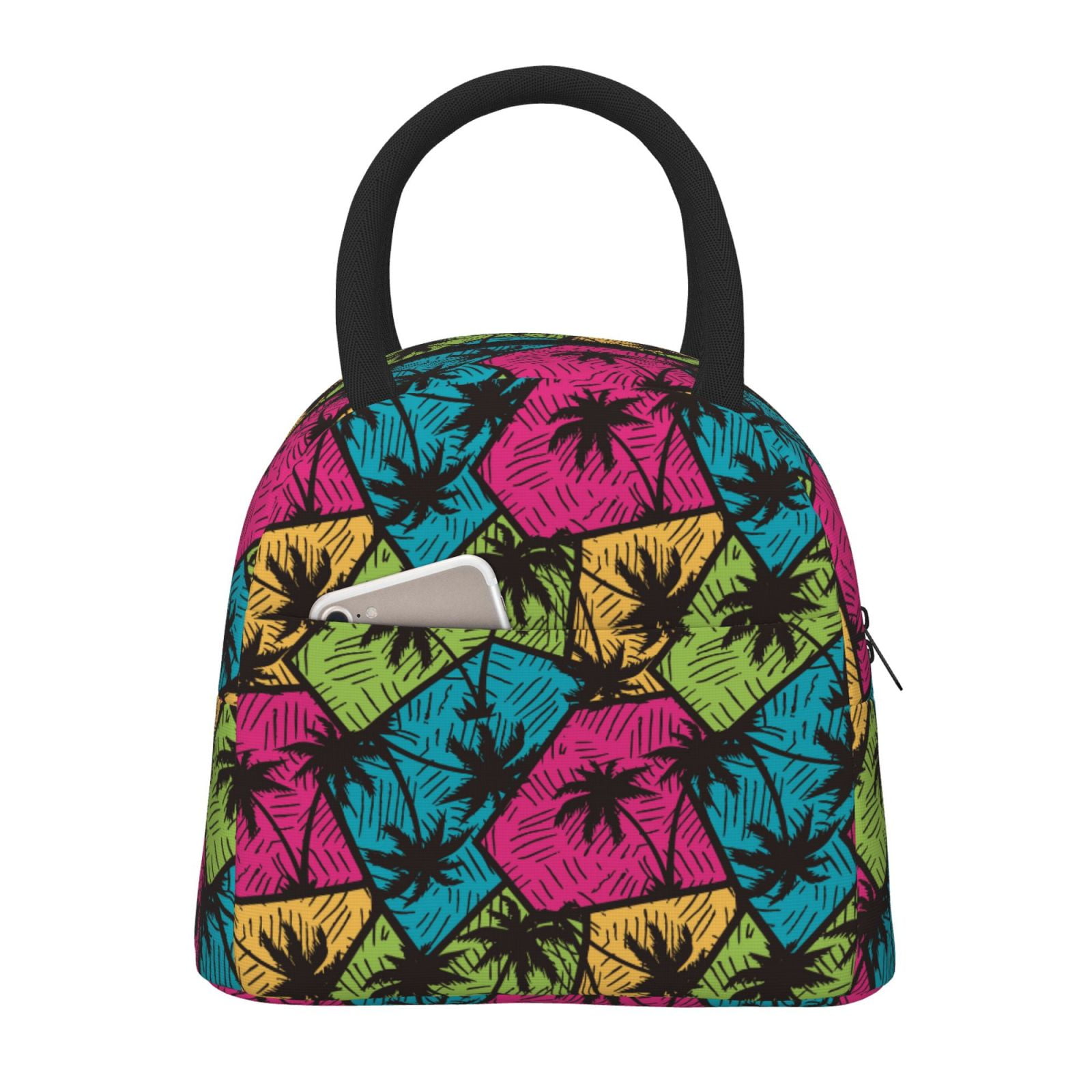 Fotbe Hawaii Palms Pattern Lunch Bag, Insulated Lunch Box, Small ...