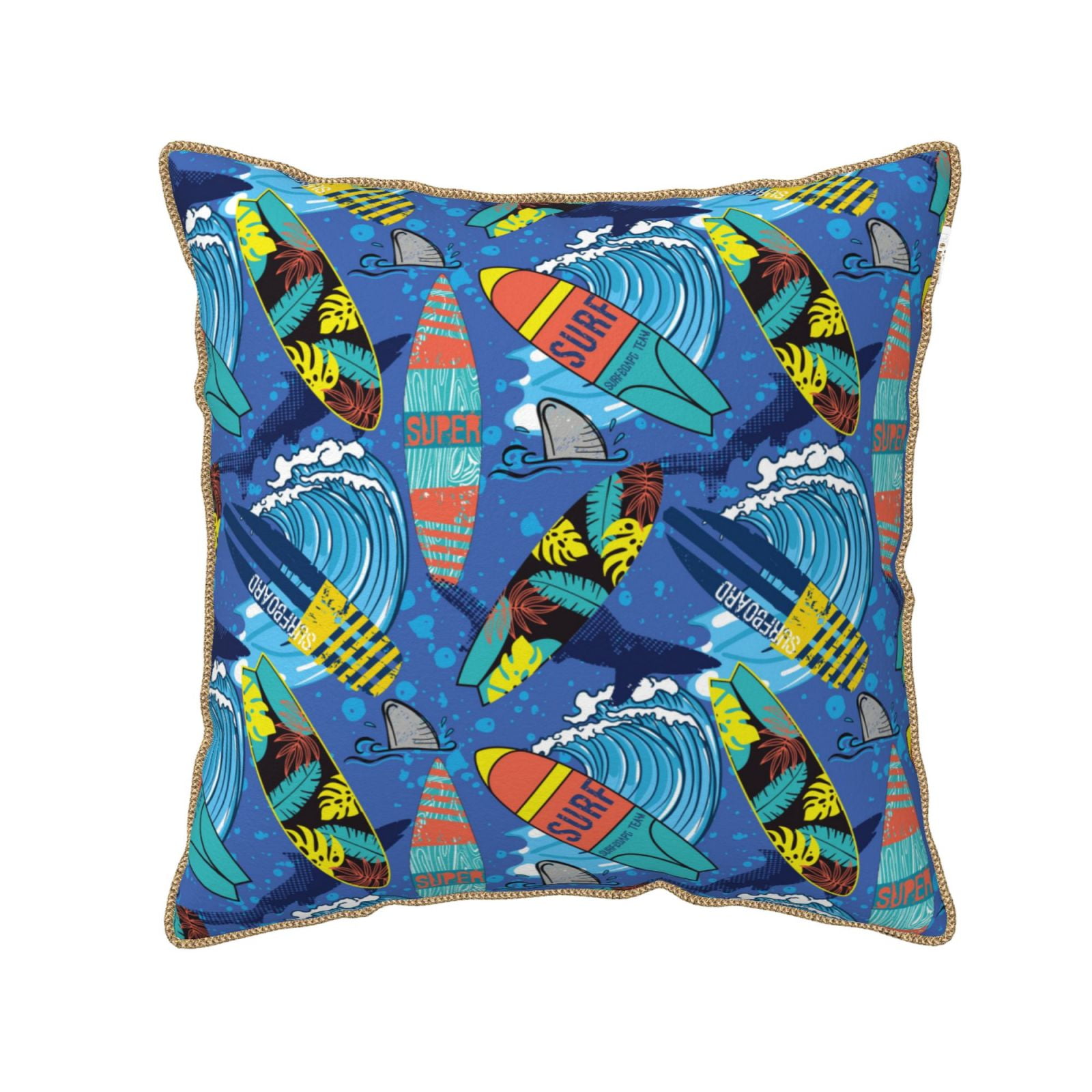 Fotbe Hawaiian Style Pattern Velvet Decorative Throw Pillow Covers with ...