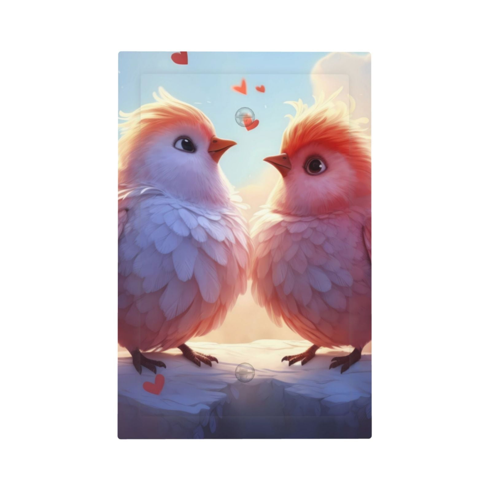 Fotbe Heart Sky Bird Couple Print Duplex Receptacle Wall Plate, 1-Gang ...