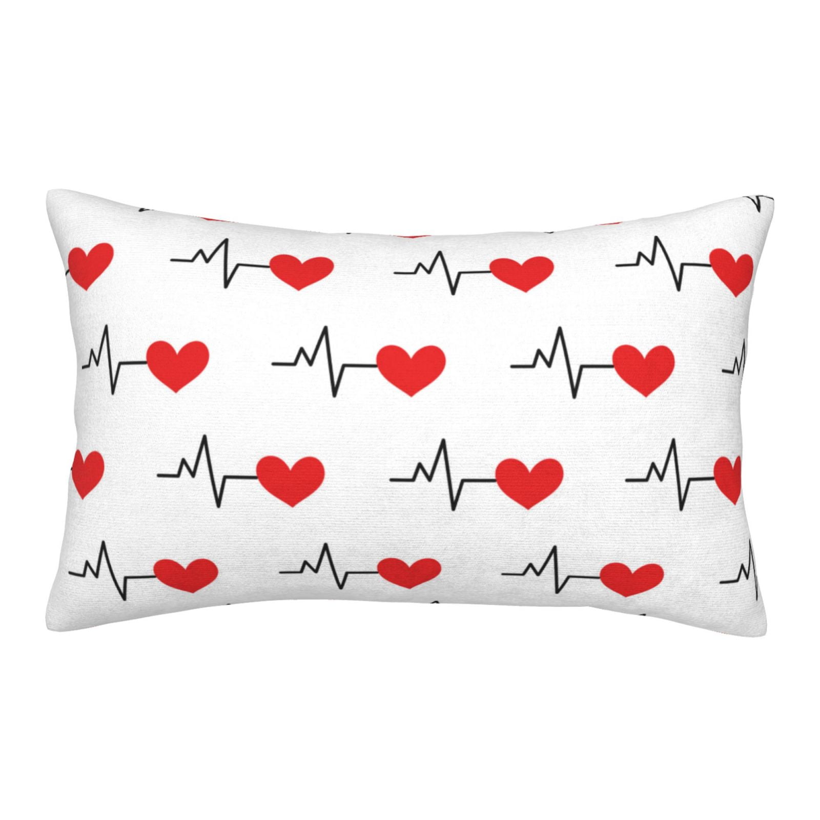 Fotbe Heartbeat Symbol Pillow Cases - Envelope Closure - Luxury, Extra ...