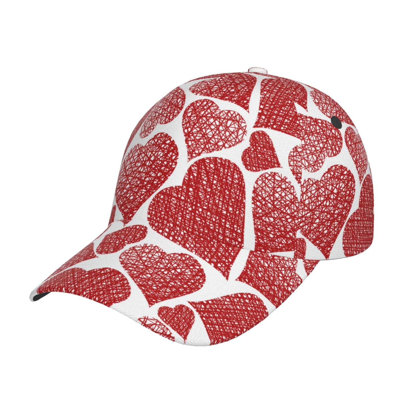 Fotbe Hearts Baseball Cap, Hearts Print Dad Hat,Outdoor Hat,Adjustable ...