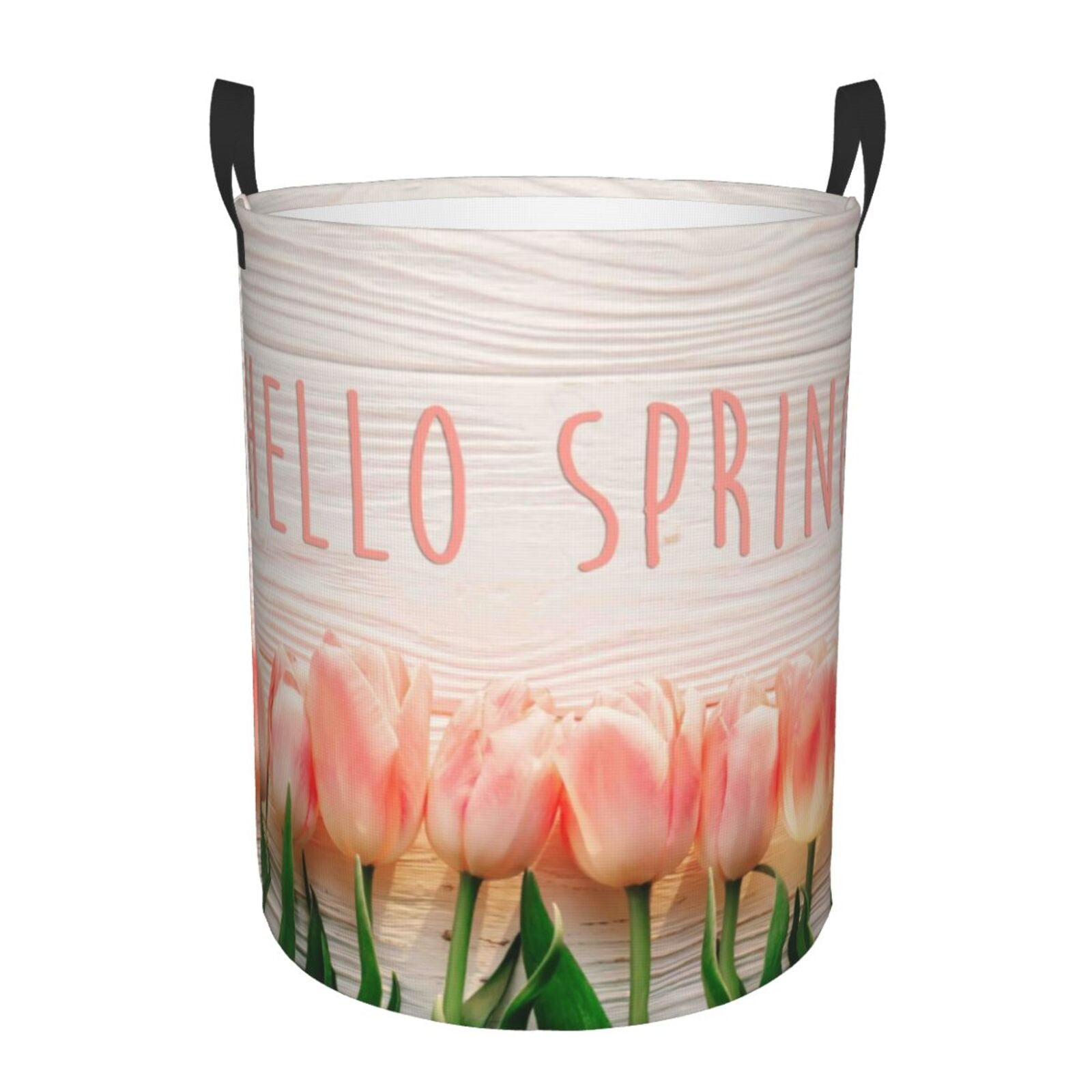 Fotbe Hello Spring Laundry Basket with Handles, Waterproof Large ...