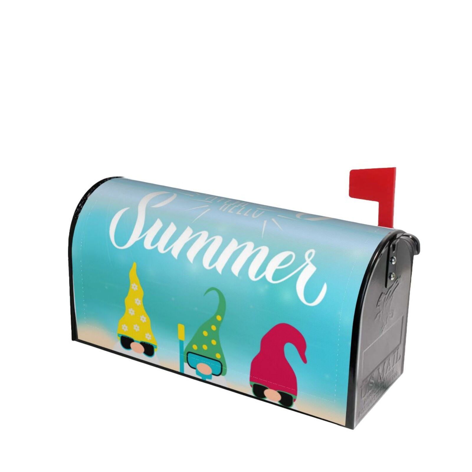 Fotbe Hello Summer Gnome 1 Mailbox Covers Post Letter Box Cover Garden ...