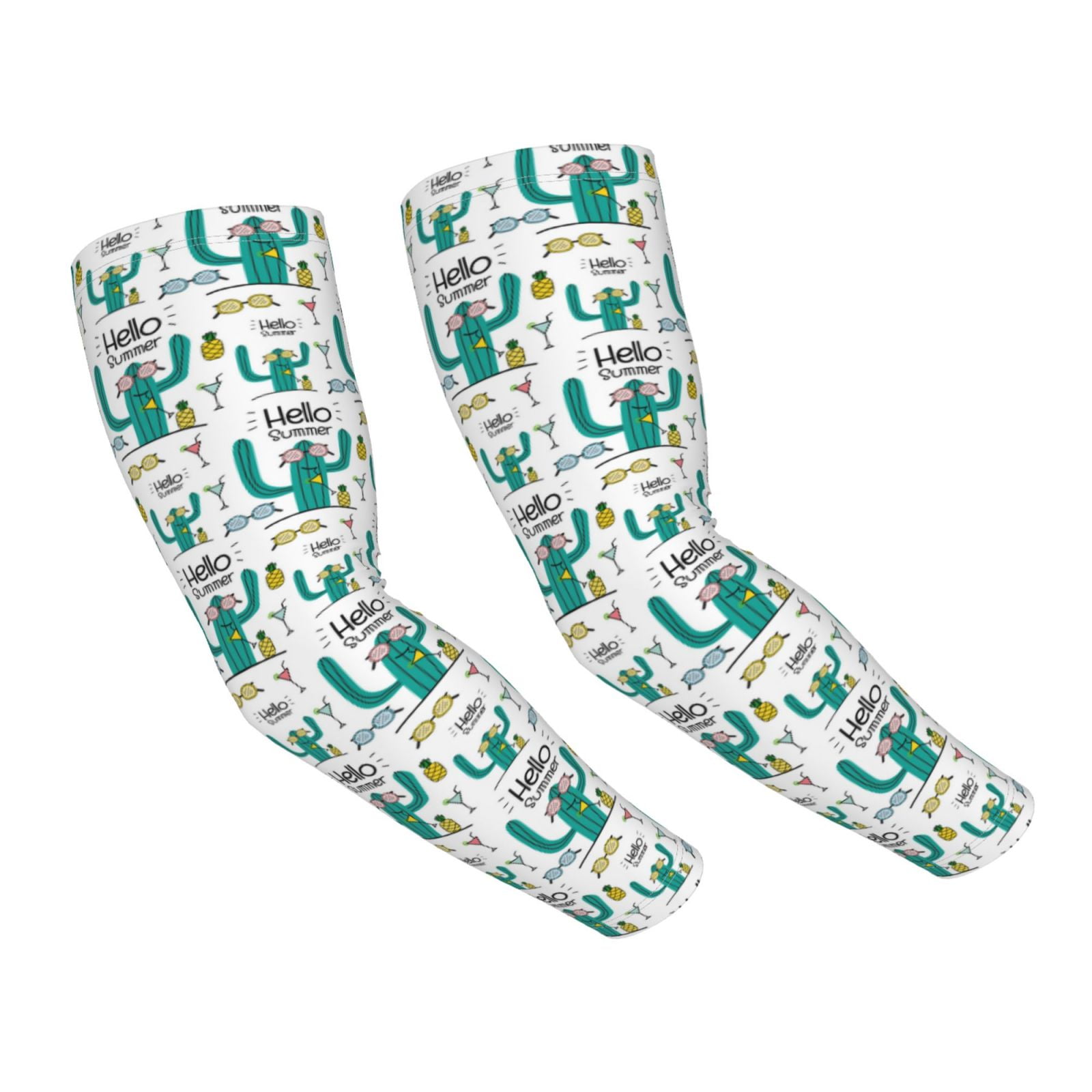 Fotbe Hello Summer UV Sun Protection Arm Sleeves - Tattoo Cover Up ...