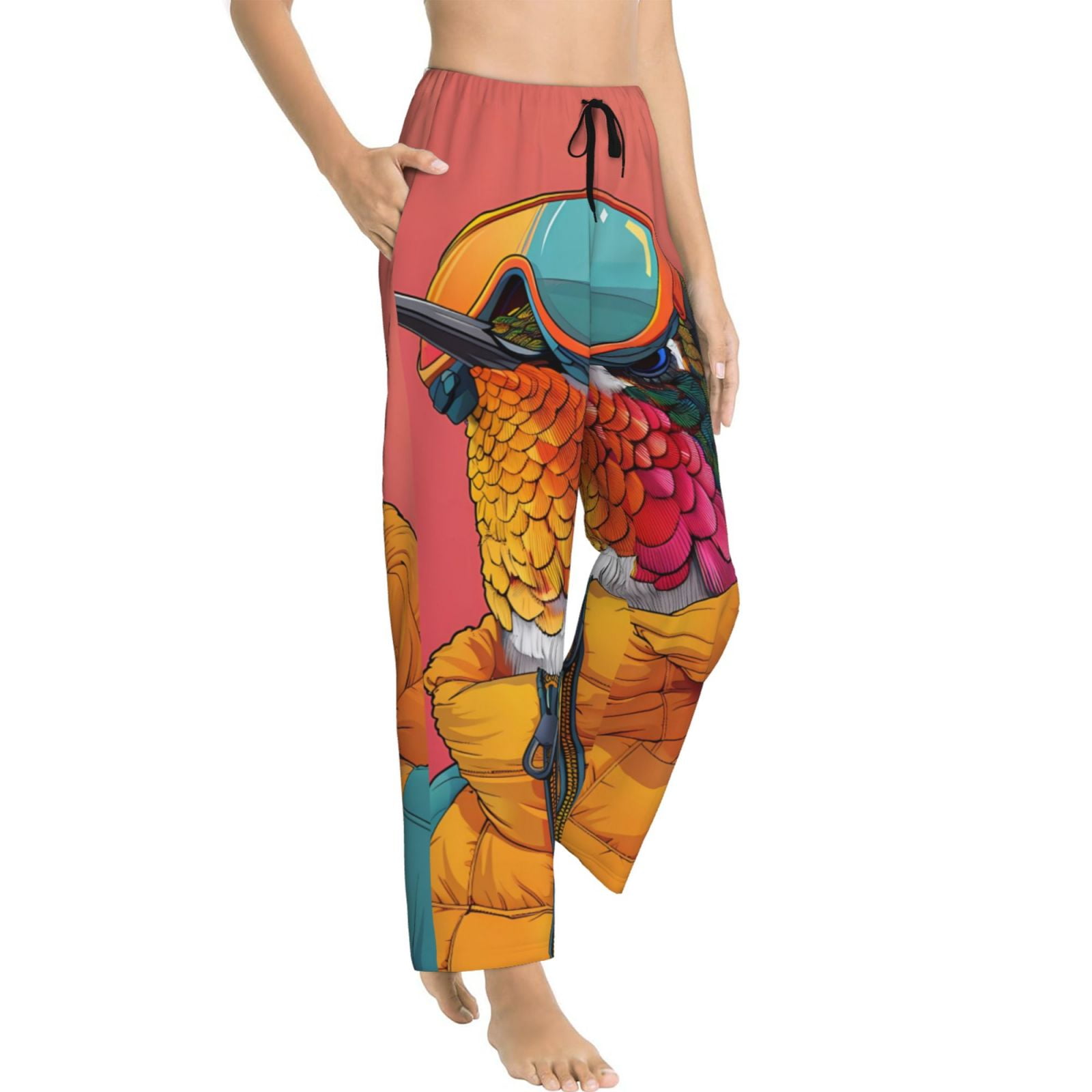 Fotbe Hip Hummingbird In Jacket Women's Pajama Pants,Sleepwear Pants,Pj ...