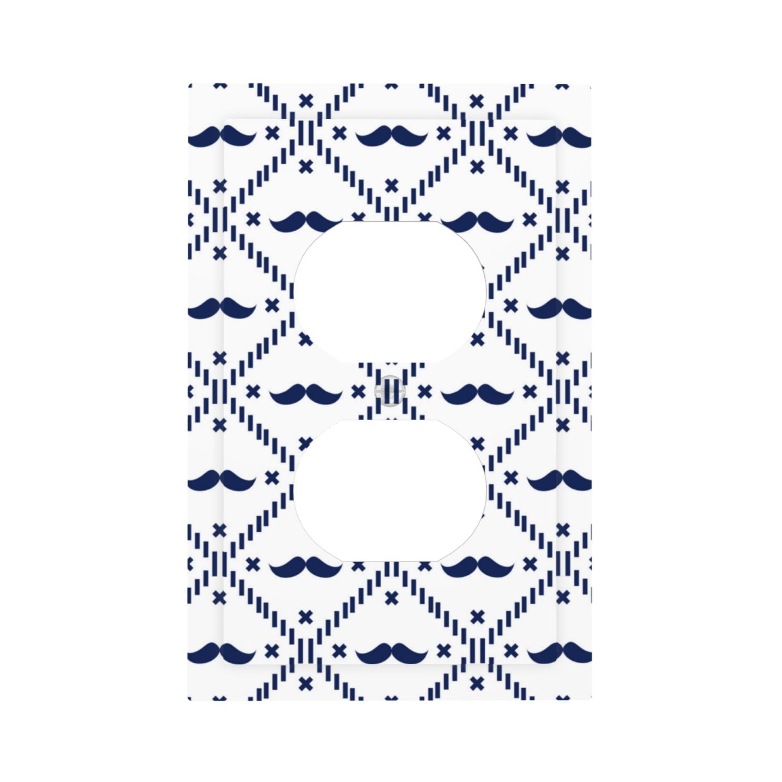 Fotbe Hipster Mustache Print Duplex Receptacle Wall Plate, 1-Gang 5.0 ...