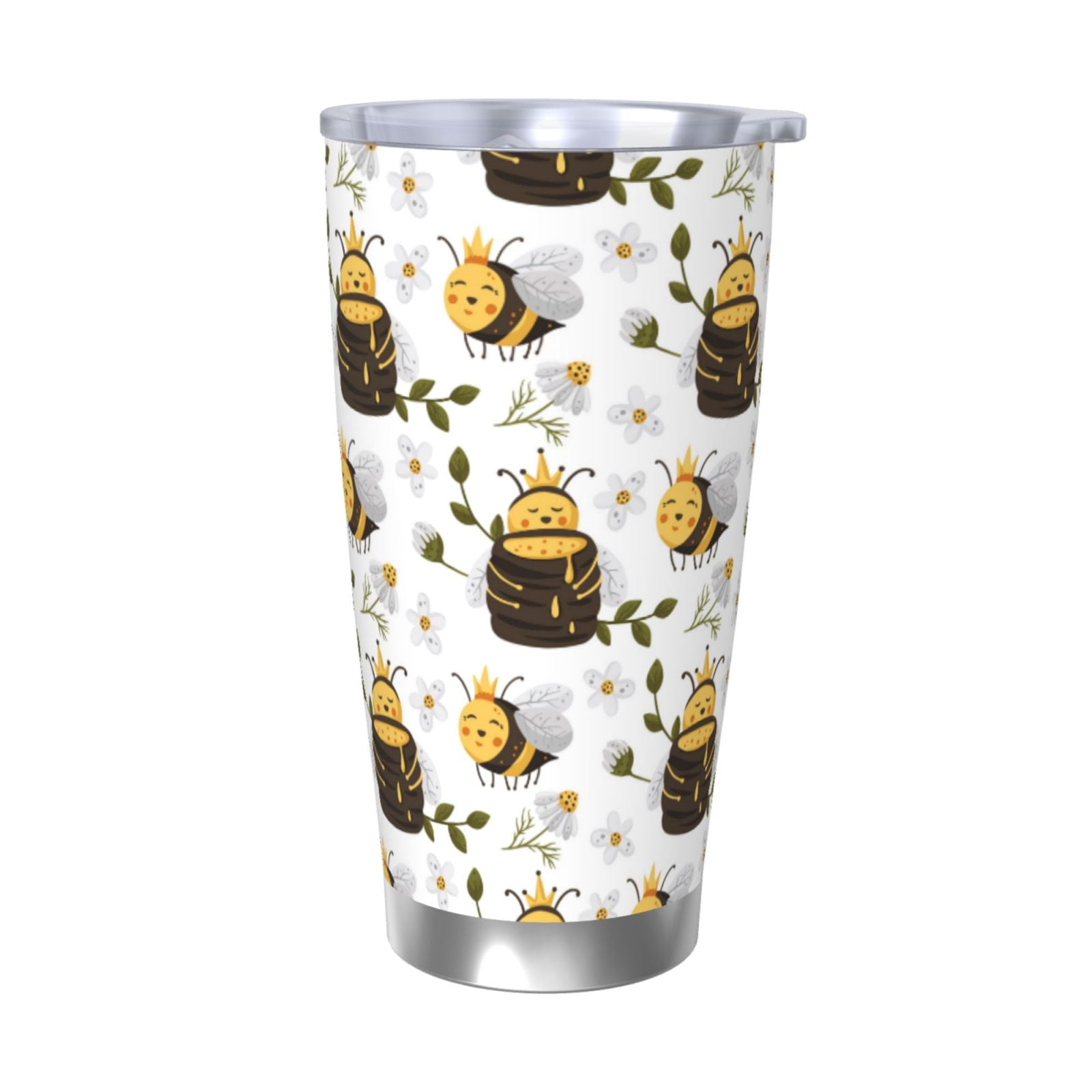 Fotbe Honey Bee Insect Pattern 20 oz Tumbler Stainless Steel Vacuum ...