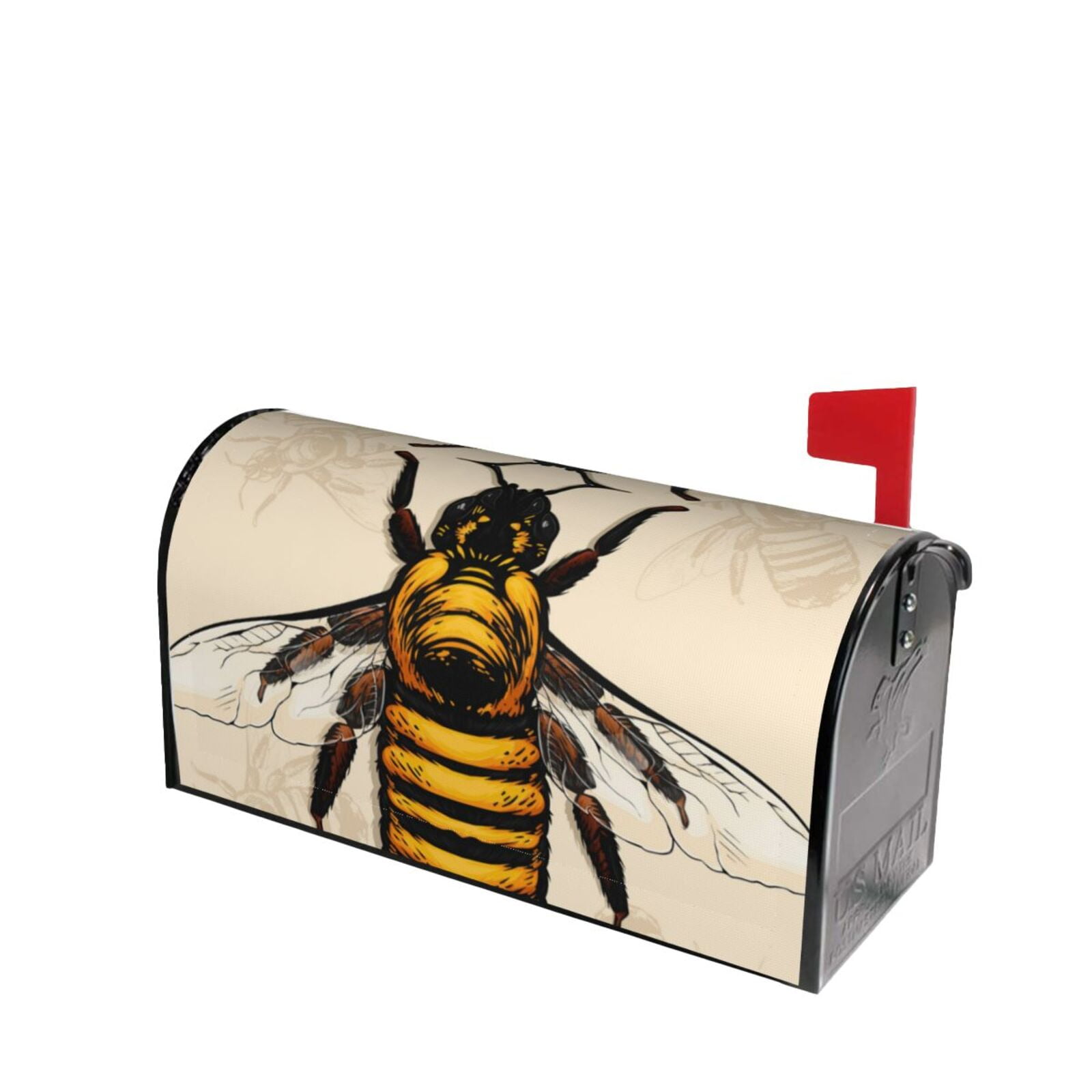 Fotbe Honey Bee Mailbox Covers Post Letter Box Cover Garden Decor ...