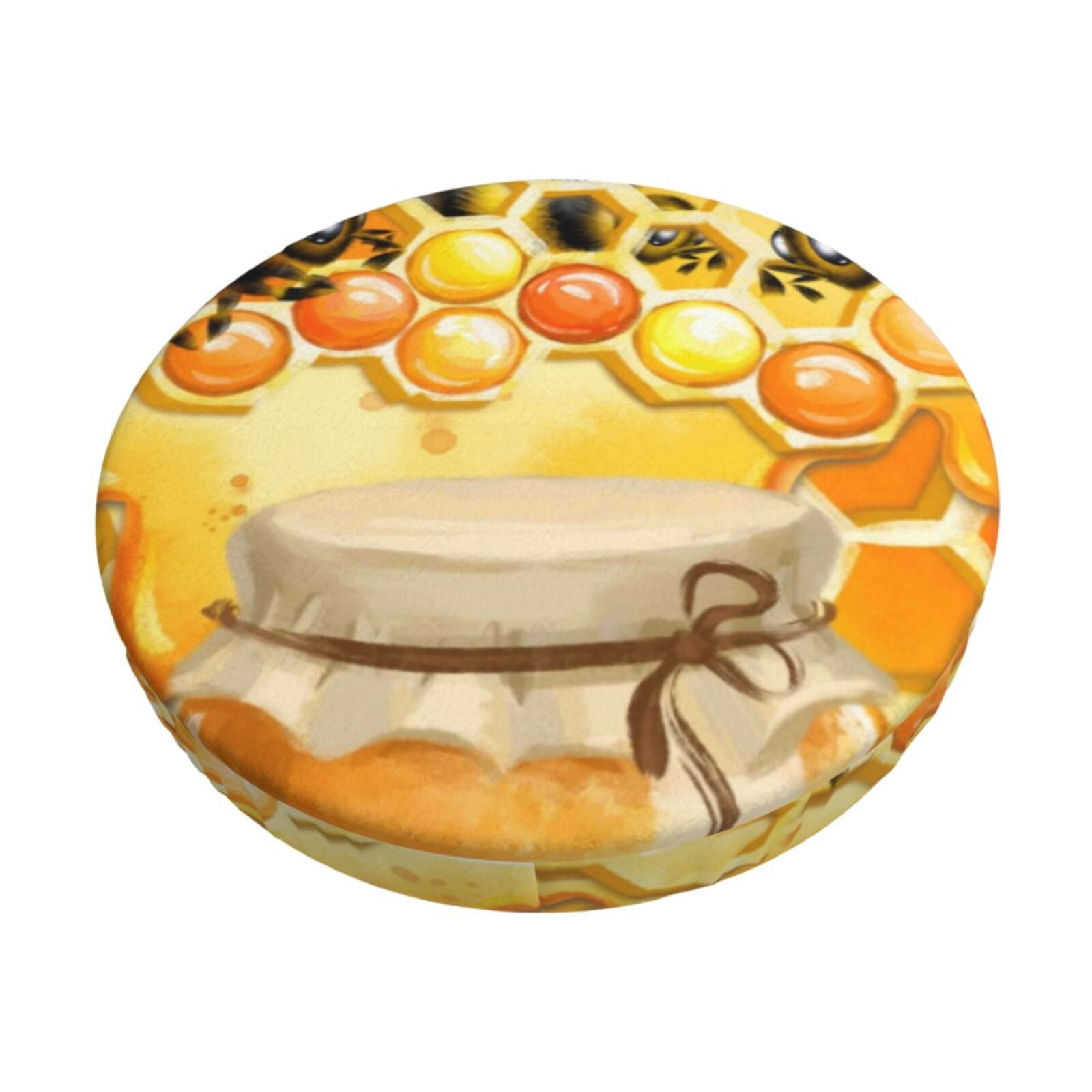 Fotbe Honey Bee Stool Covers Round,Waterproof Round Bar Stool Covers ...