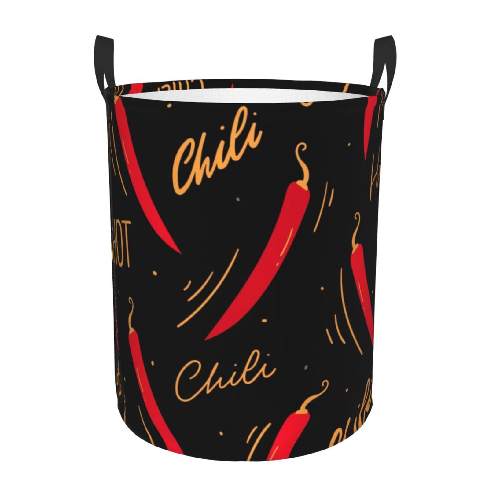 Fotbe Hot Chili Laundry Basket with Handles, Waterproof Large Laundry ...