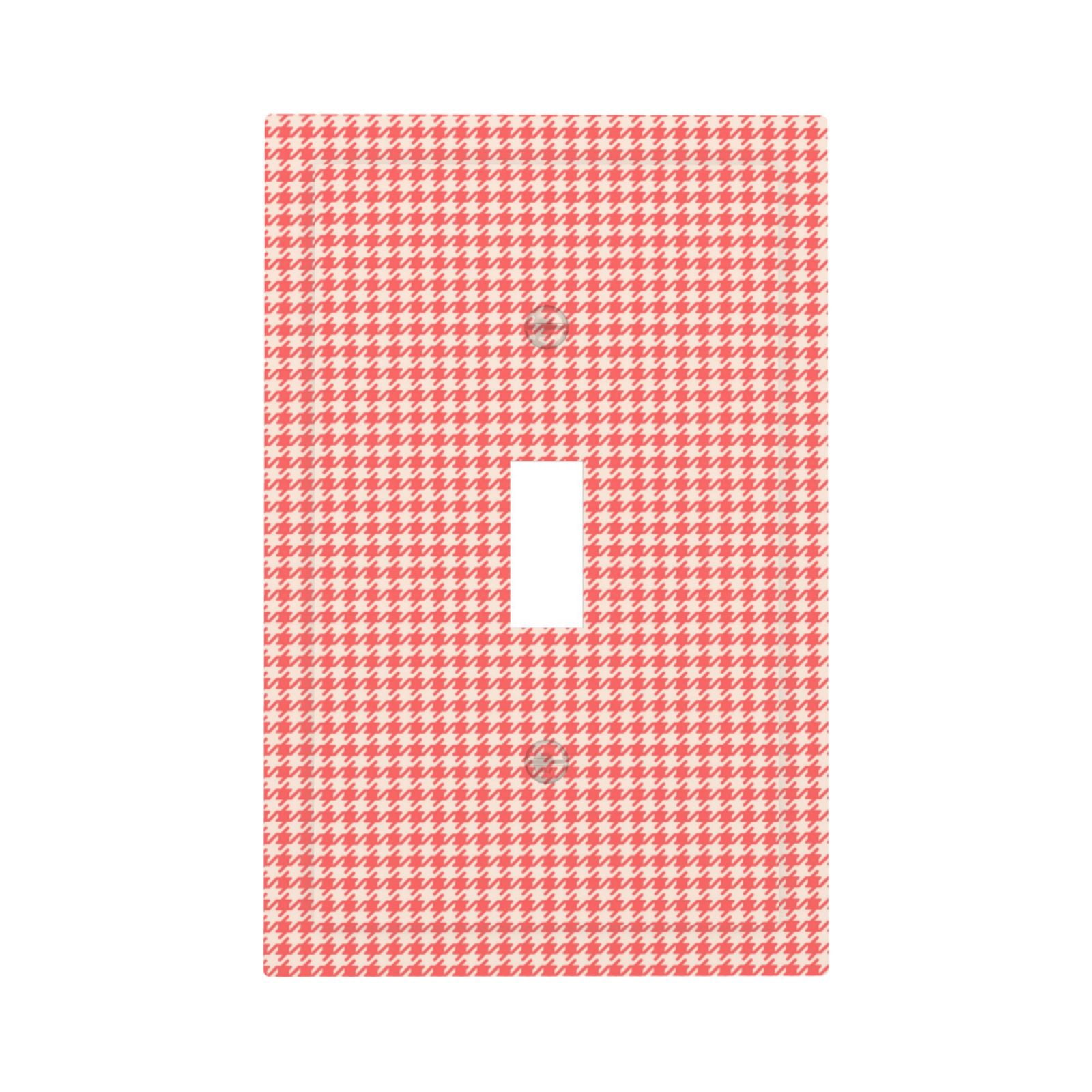Fotbe Houndstooth With Red And White Print Duplex Receptacle Wall Plate ...