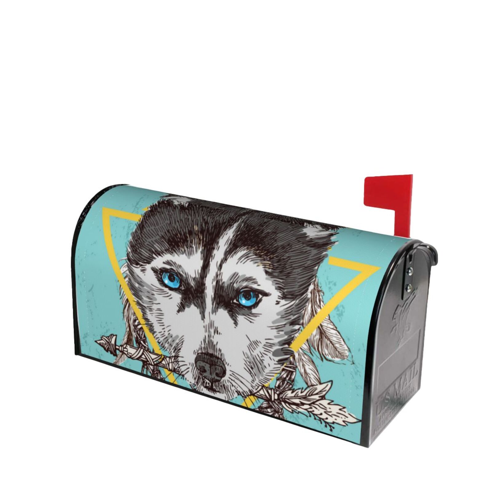 Fotbe Husky With Dreamcatcher Mailbox Covers Post Letter Box Cover ...