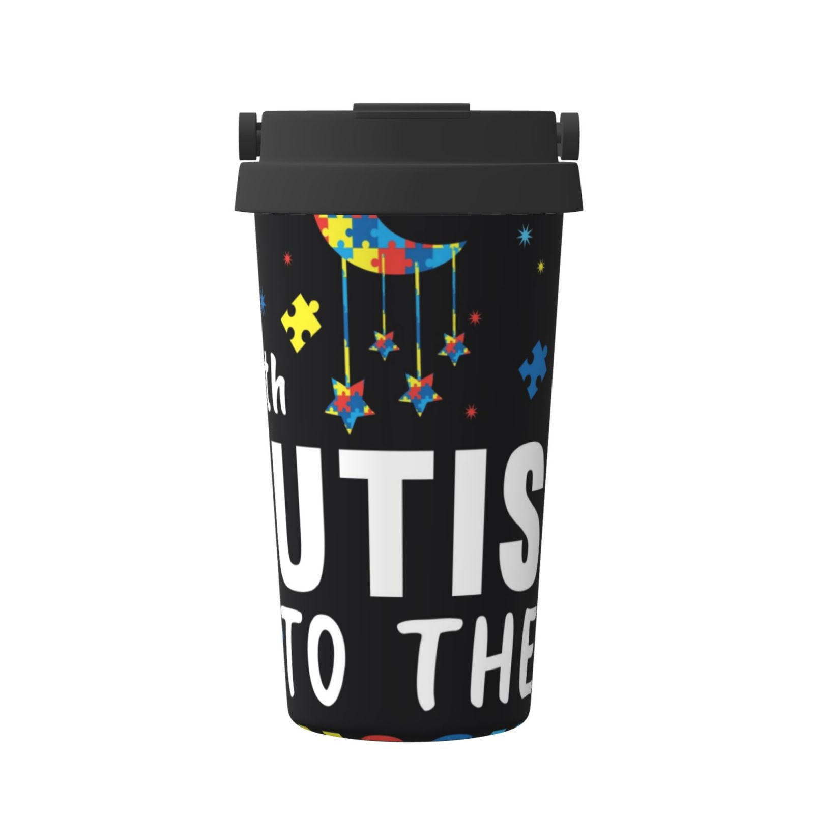 Fotbe I Love With Autism To The Moon And Back Printed Insulated Travel ...