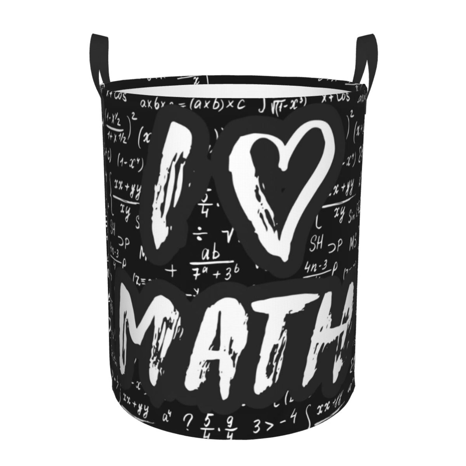 Fotbe I love Math Laundry Basket with Handles, Waterproof Large Laundry ...
