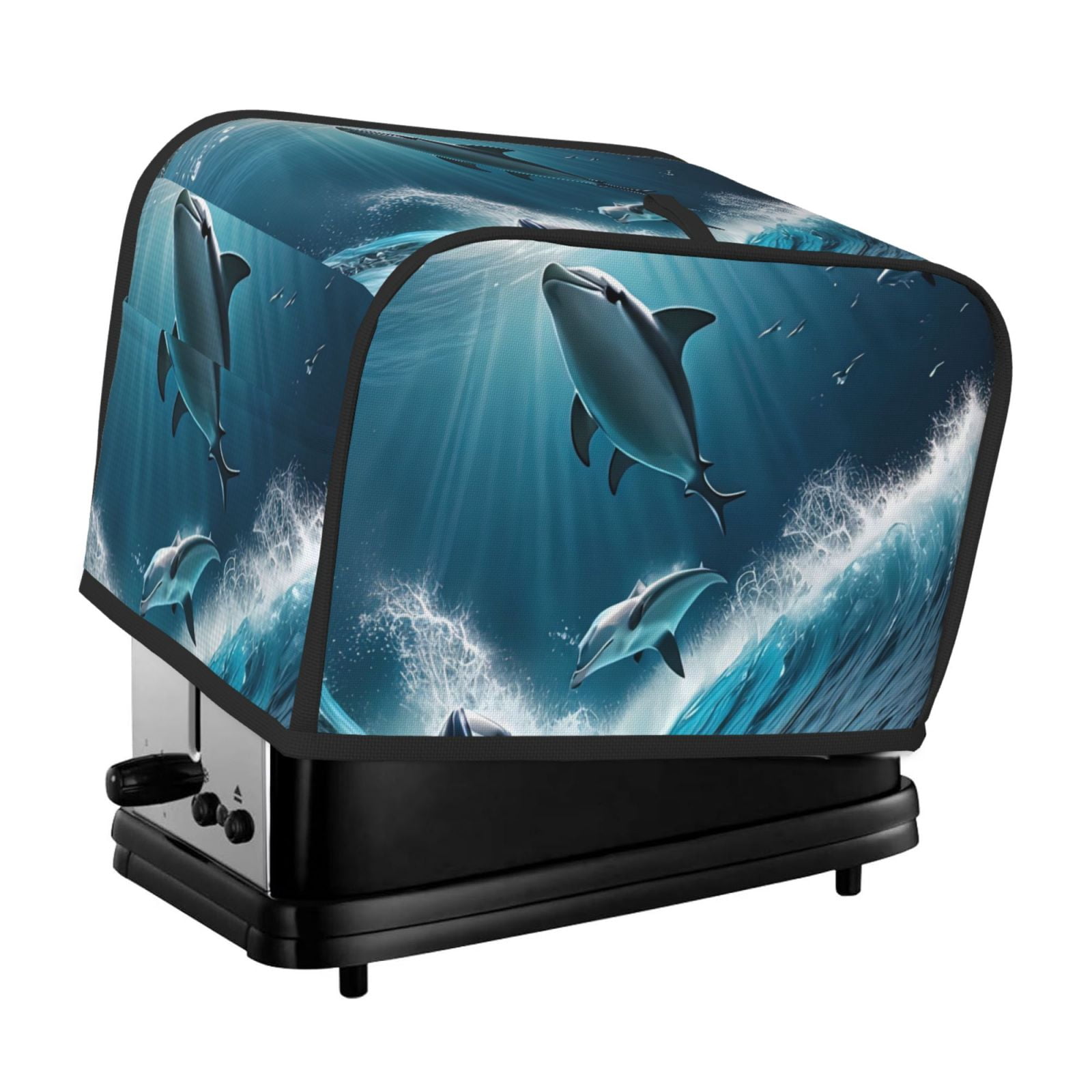 Fotbe Ice Blue Ocean Cute Dolphin A for Two Slice Toaster Cover ...