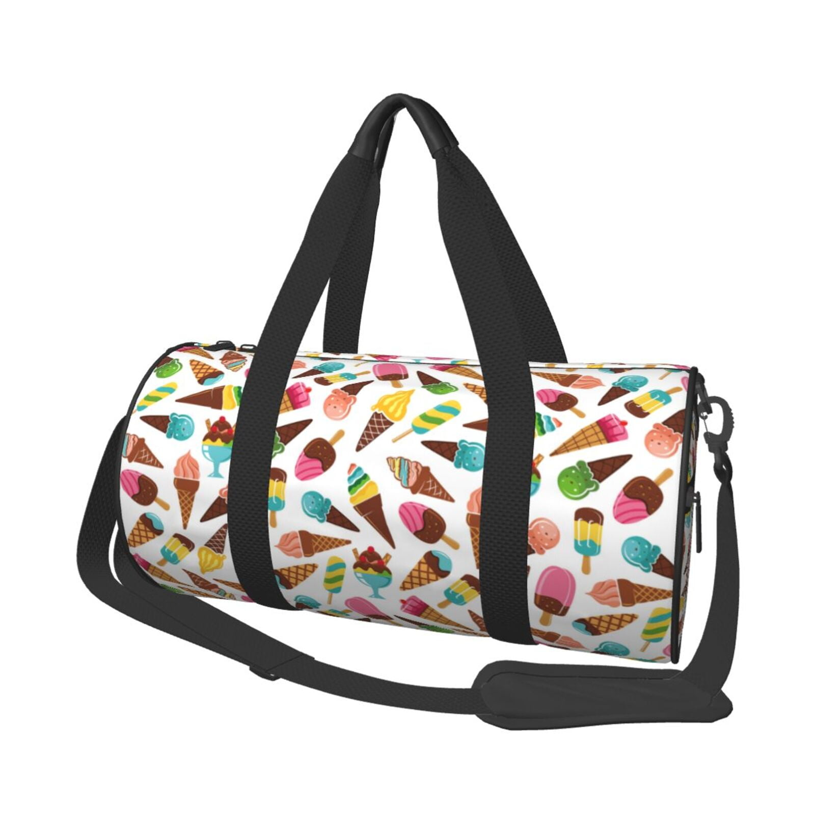 Fotbe Ice Cream Popsicles Pattern Foldable Sports Gym Bag with Wet Dry ...
