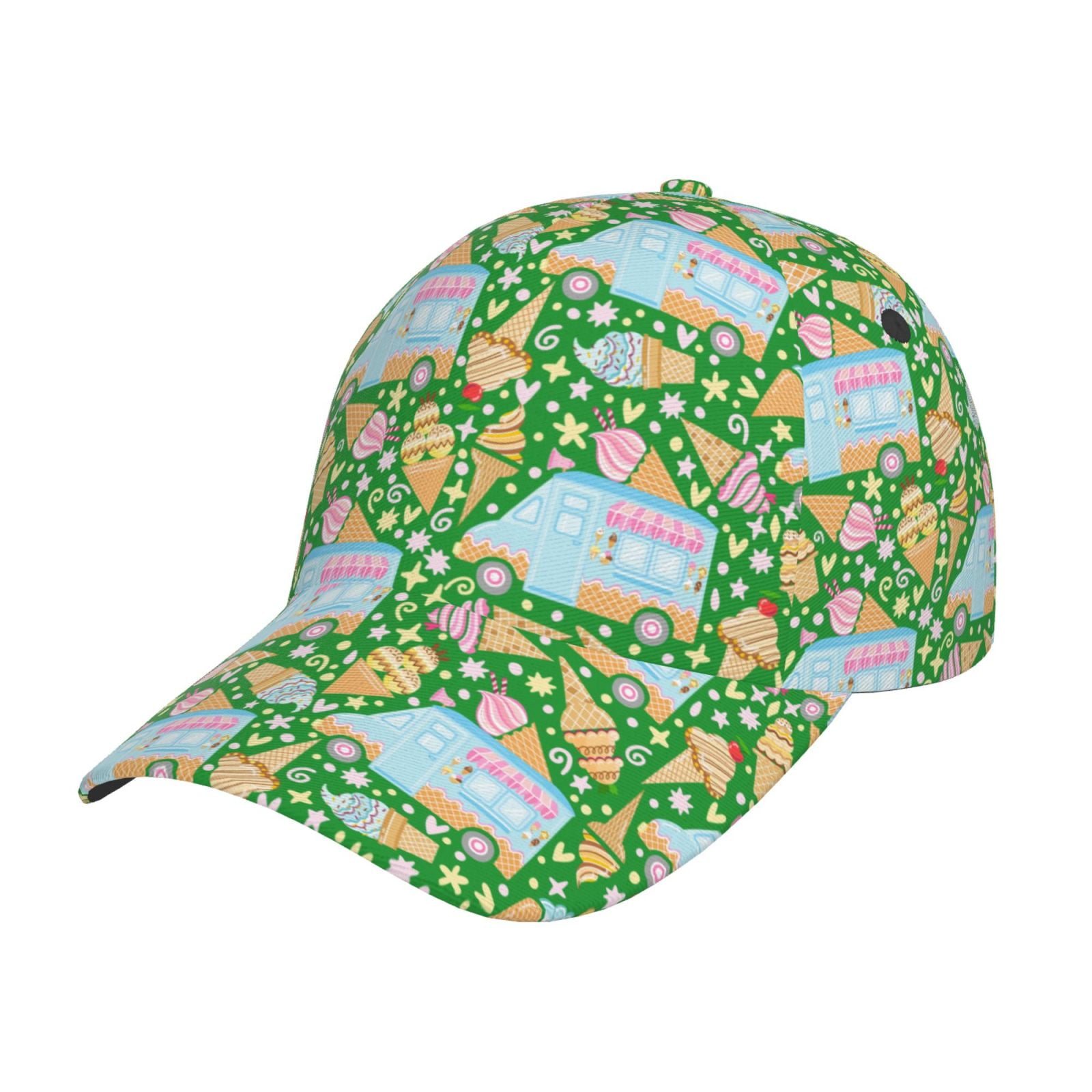 Fotbe Icecream Truck Baseball Cap, Icecream Truck Print Dad Hat,Outdoor ...