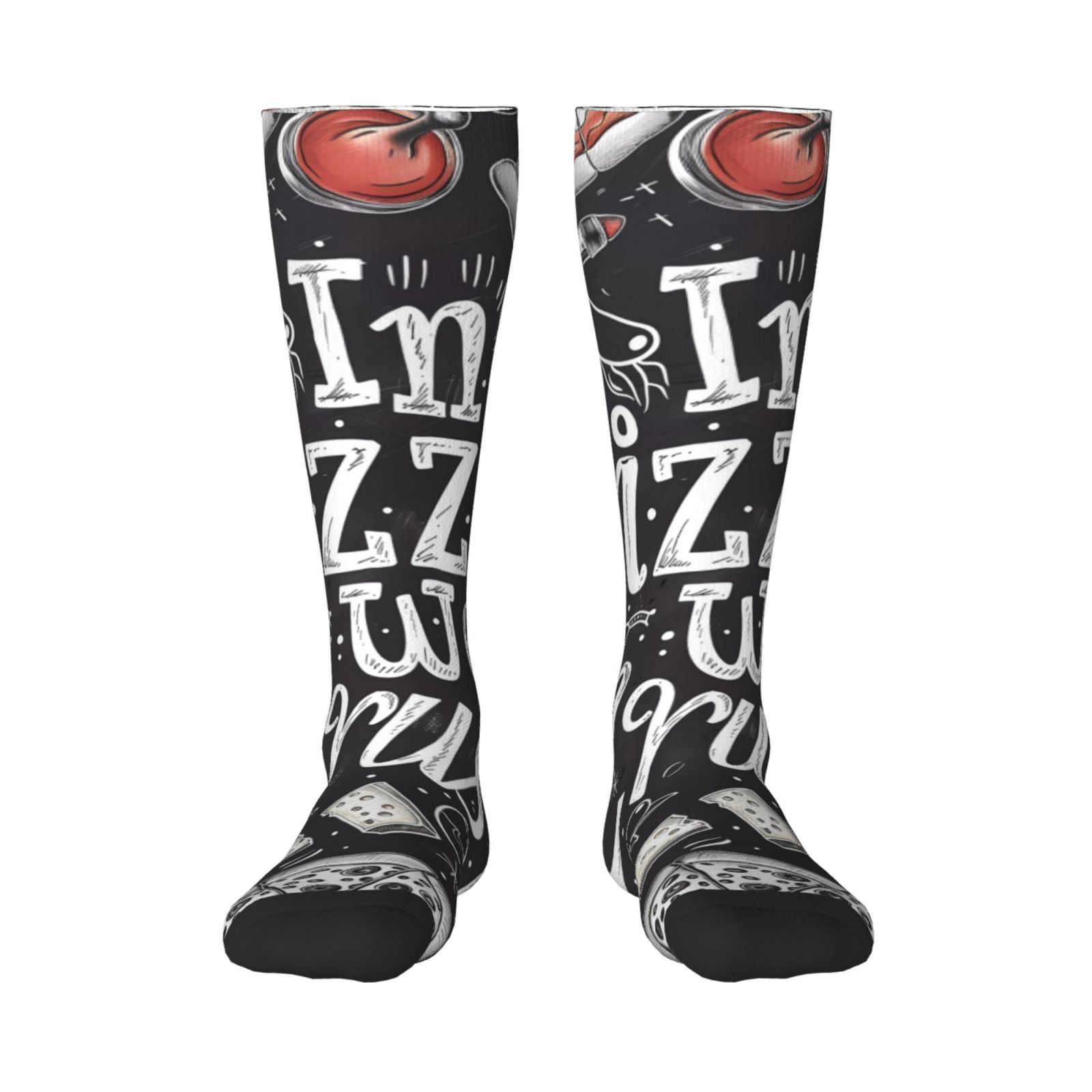 Fotbe In Pizza We Crust Art print Women's Men's Novelty Crew Socks ...