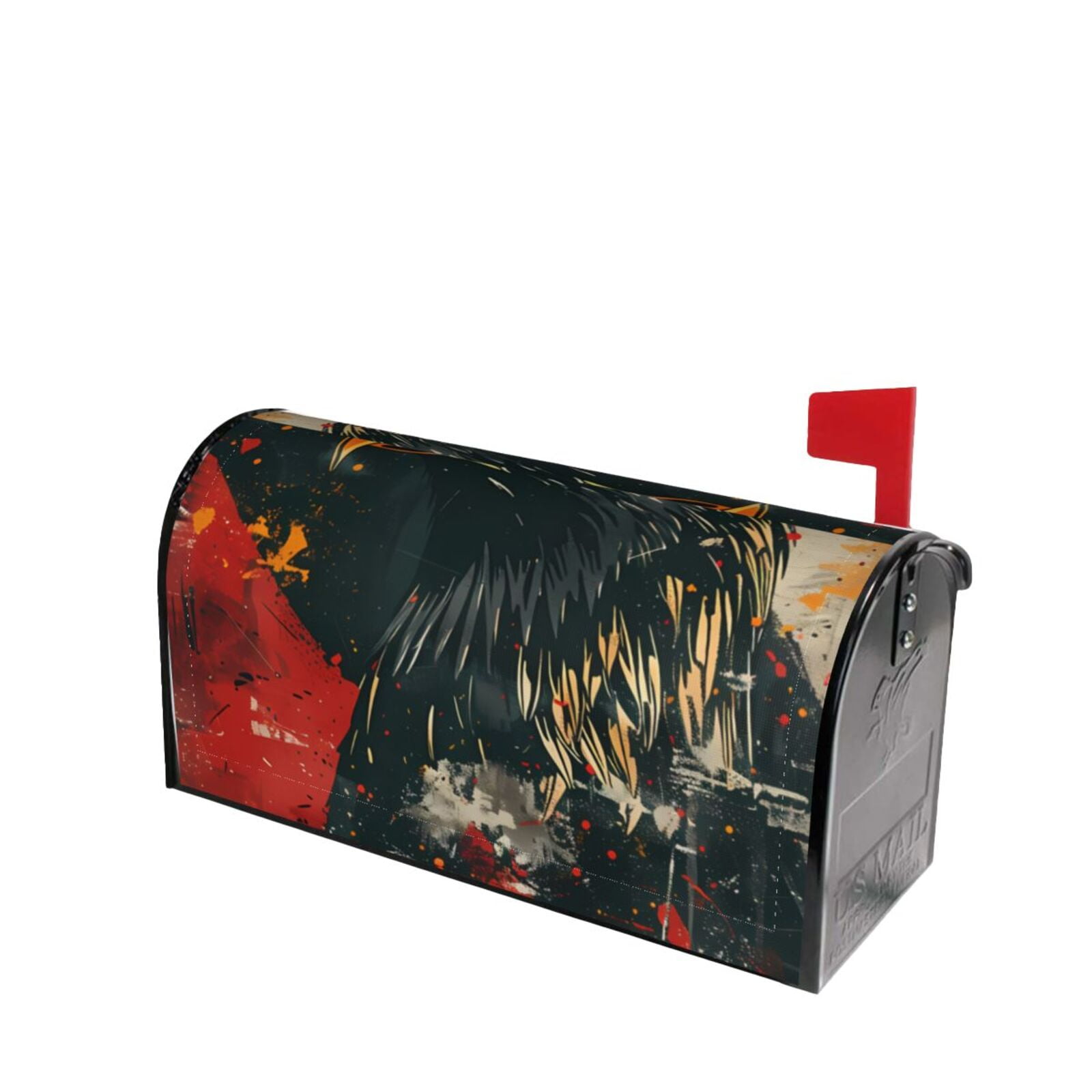 Fotbe Ink Style Bald Eagle Mailbox Covers Post Letter Box Cover Garden ...