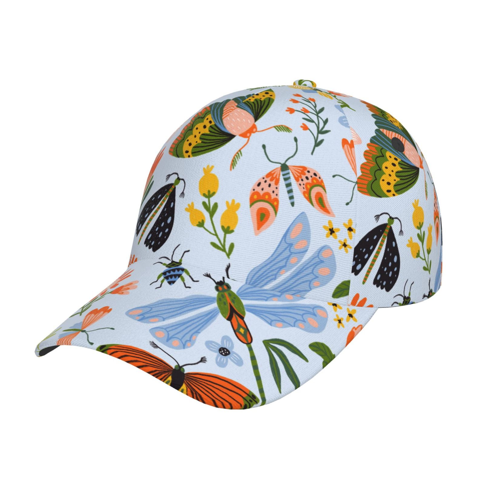 Fotbe Insects And Flowers Baseball Cap, Insects And Flowers Print Dad ...